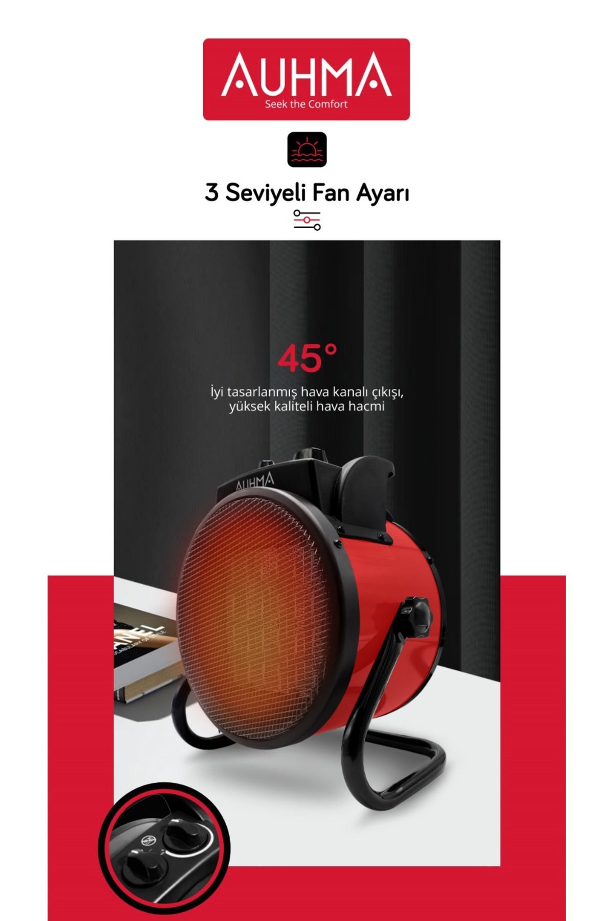 auhma FANLI ISITICI 3000W AT1H TREND - Fiyatı, Yorumları