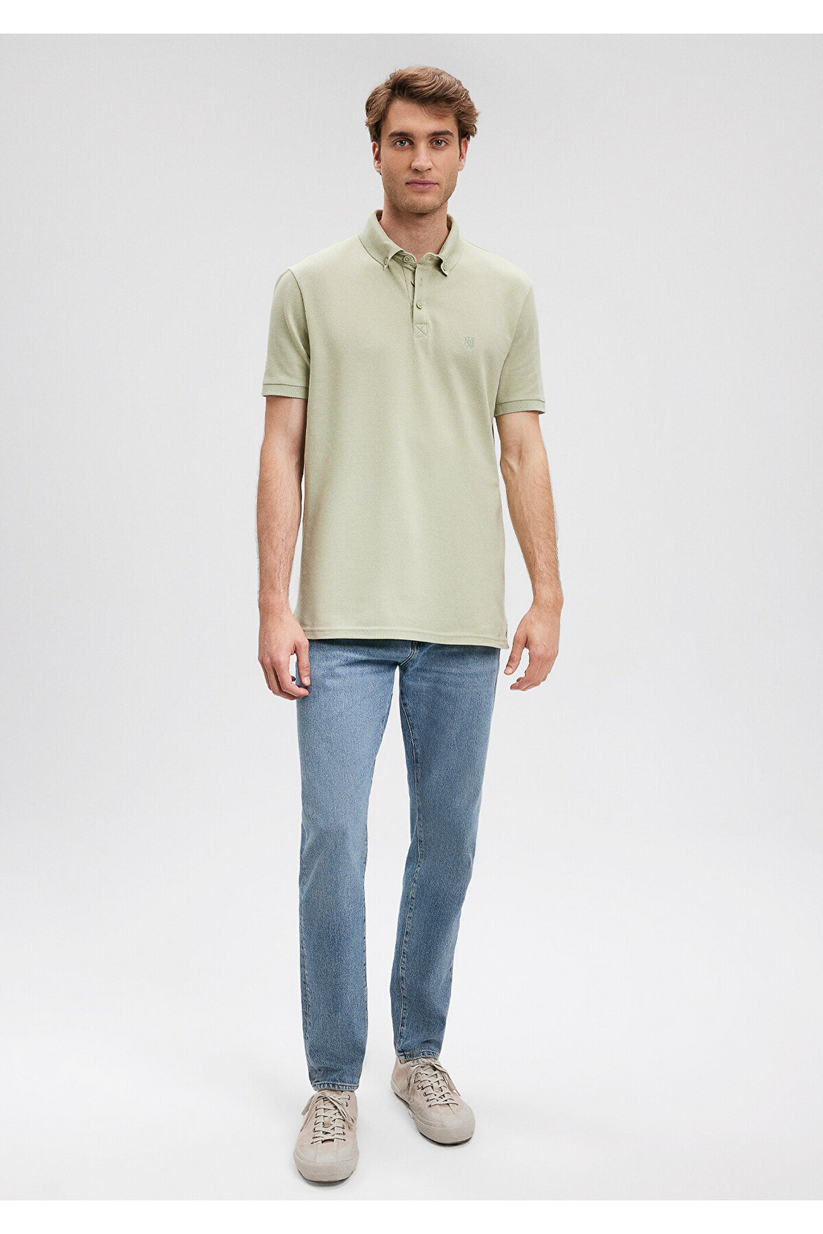 Mavi Yeşil Polo Tişört Slim Fit / Dar Kesim 063247-85873 Fiyatı ...