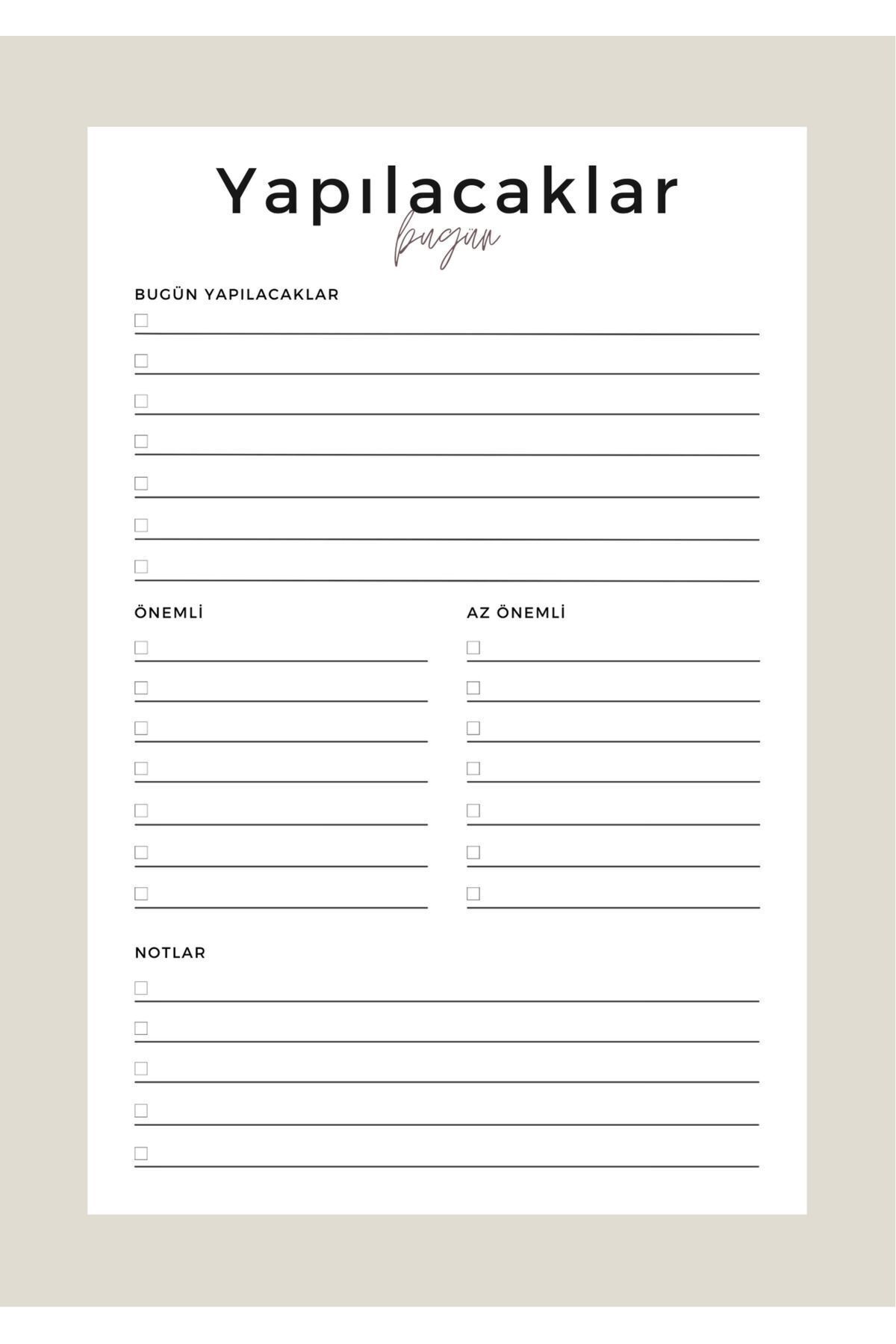 Chi-Chi Papers Masaüstü Planlayıcı - Yapılacaklar Listesi - Todo List ...