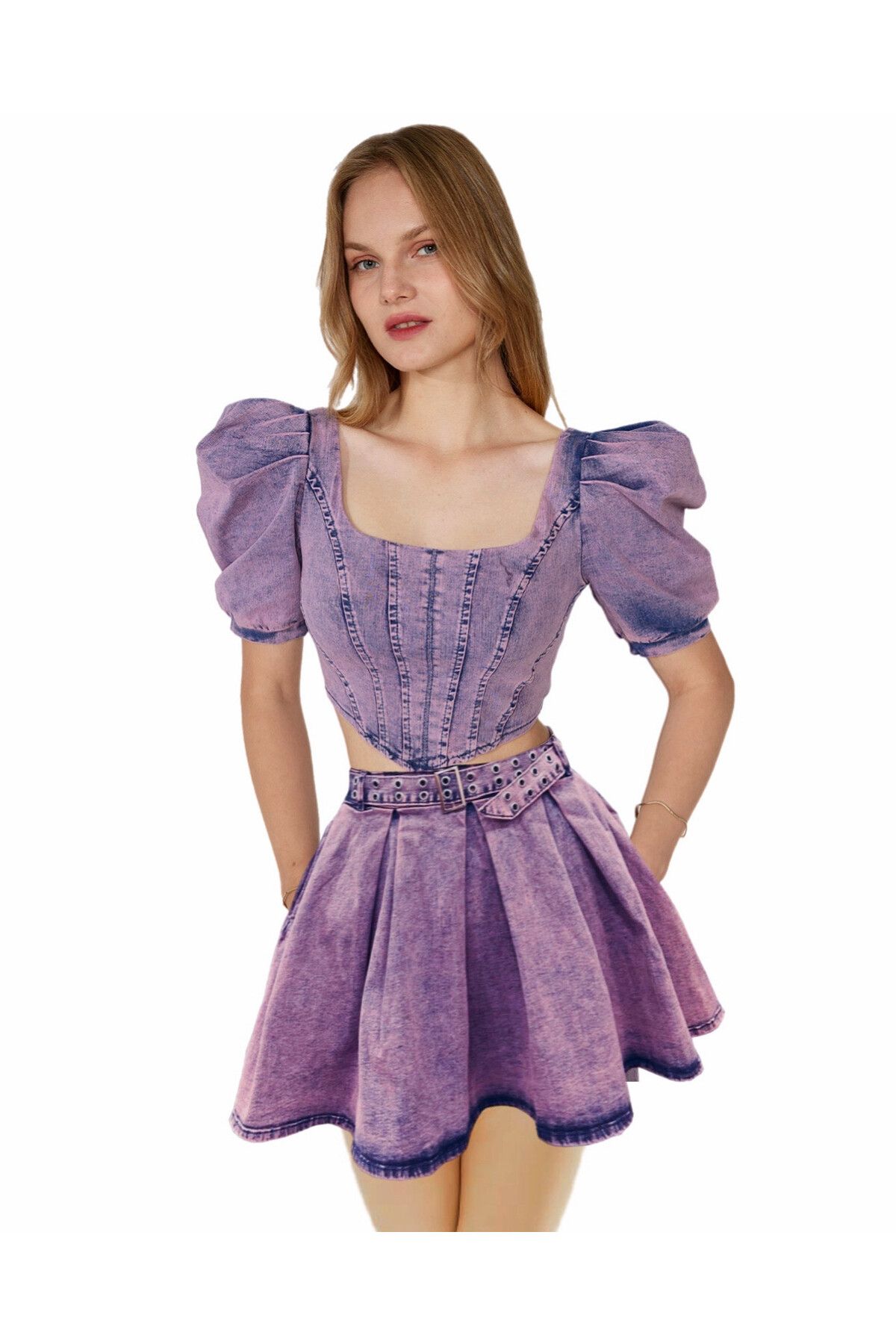 Rocky girl Kuşgözü kemer detaylı mini denim etek Fiyatı, Yorumları ...