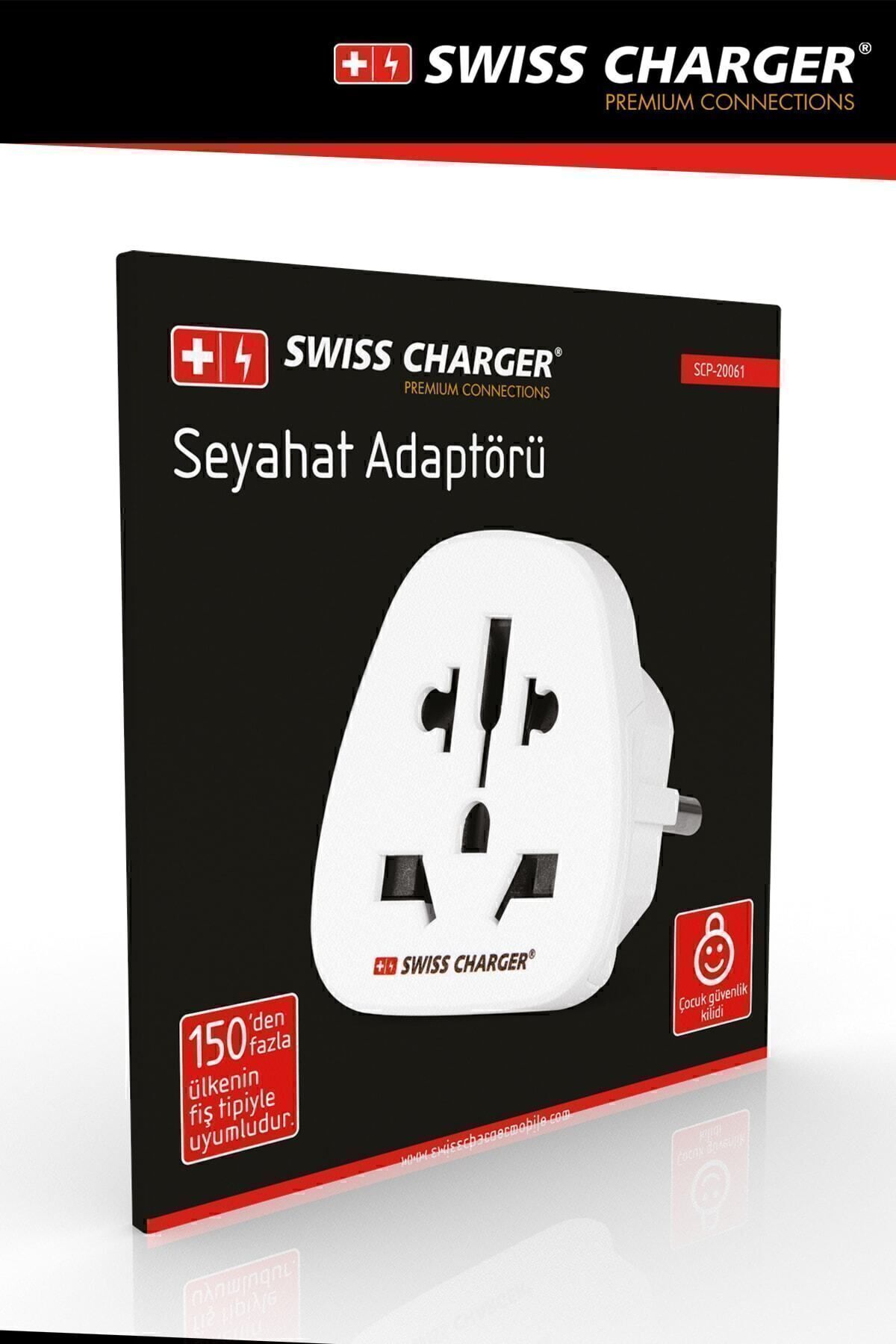 SWISS CHARGER Seyahat Tipi Universal Adaptör Priz Amerika Avrupa ...