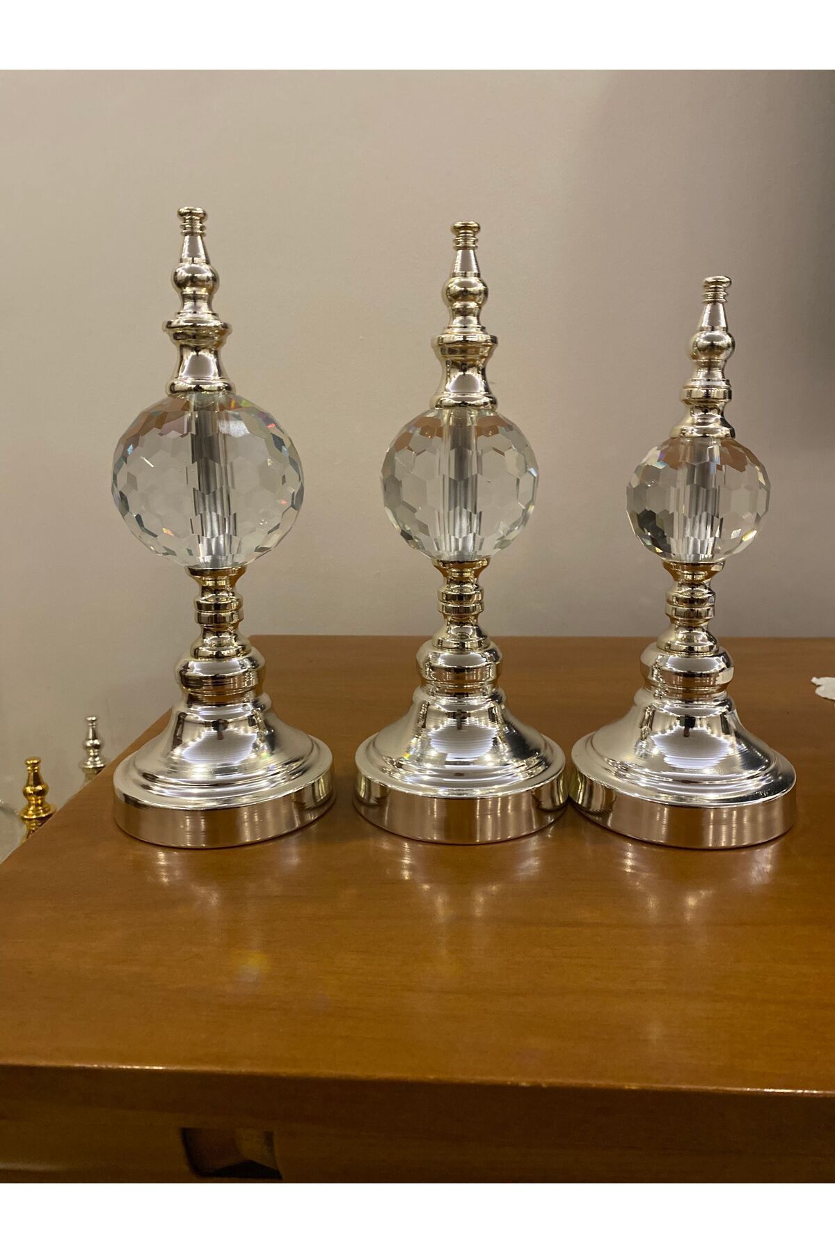 Mercee 3 lü kesme kristal gümüş renk obje Fiyatı, Yorumları - Trendyol