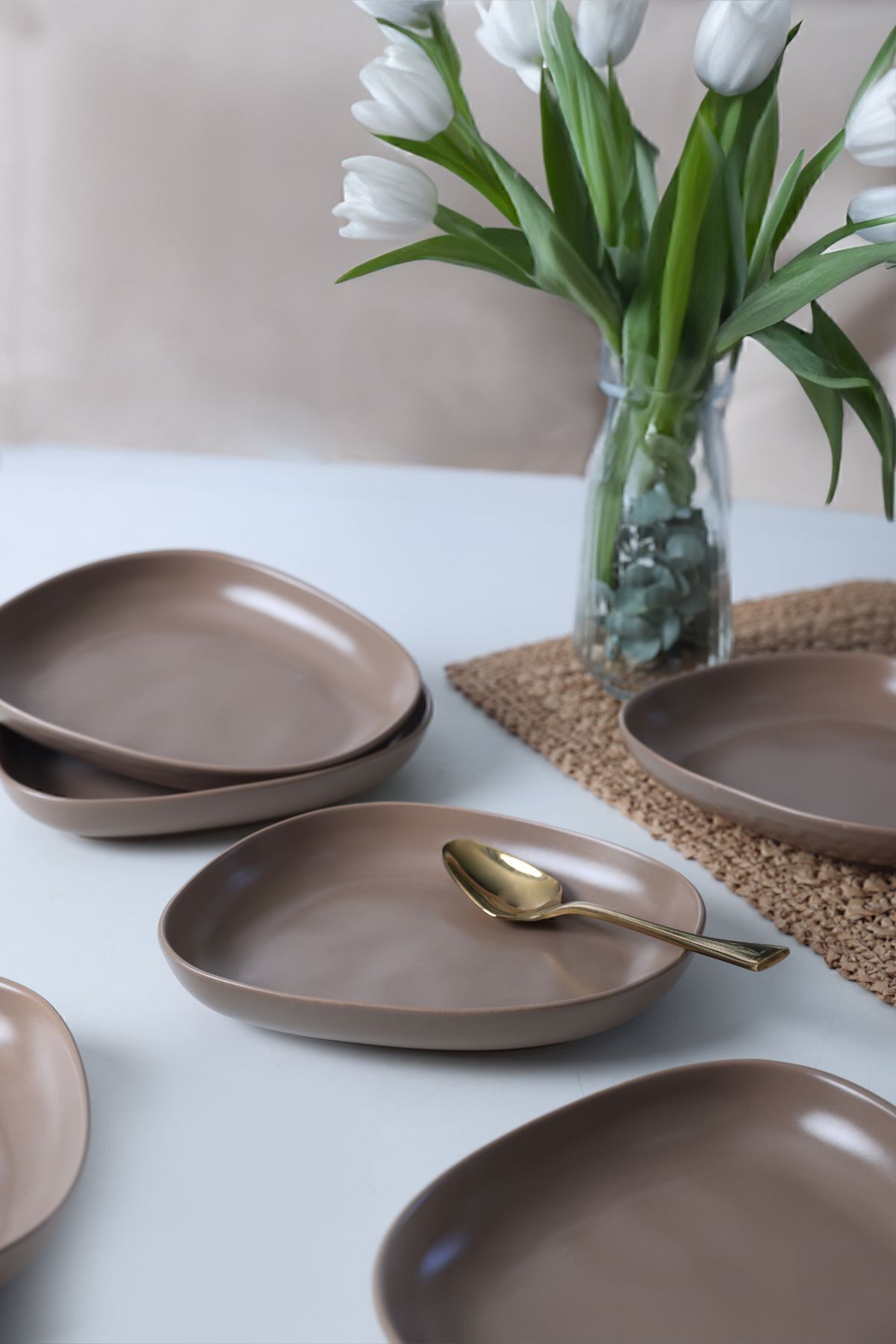 Keramika Mat Toprak Taupe Tetra Yemek Tabağı 23 Cm 6 Adet 977 Fiyatı ...
