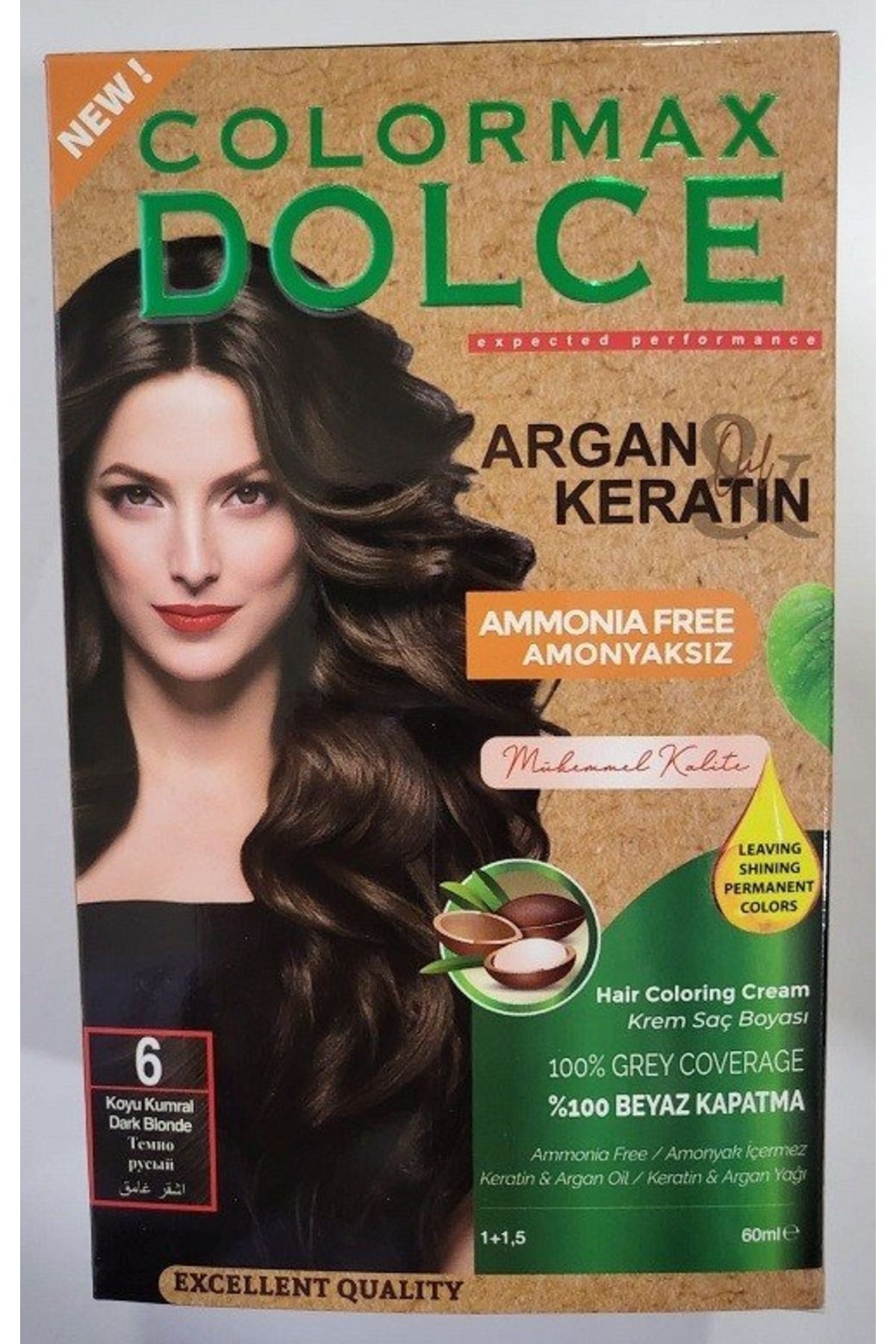 COLORMAX DOLCE Colormax Amonyaksız Saç Boyası 6- Koyu Kumral Fiyatı ...