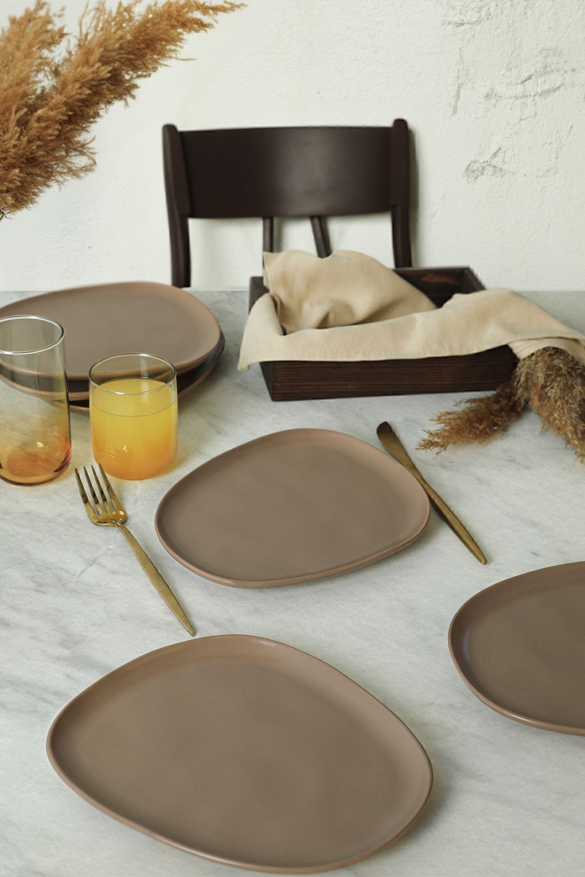 Keramika Mat Toprak Taupe Tetra Pasta Tabağı 23 Cm 6 Adet 977 Fiyatı ...