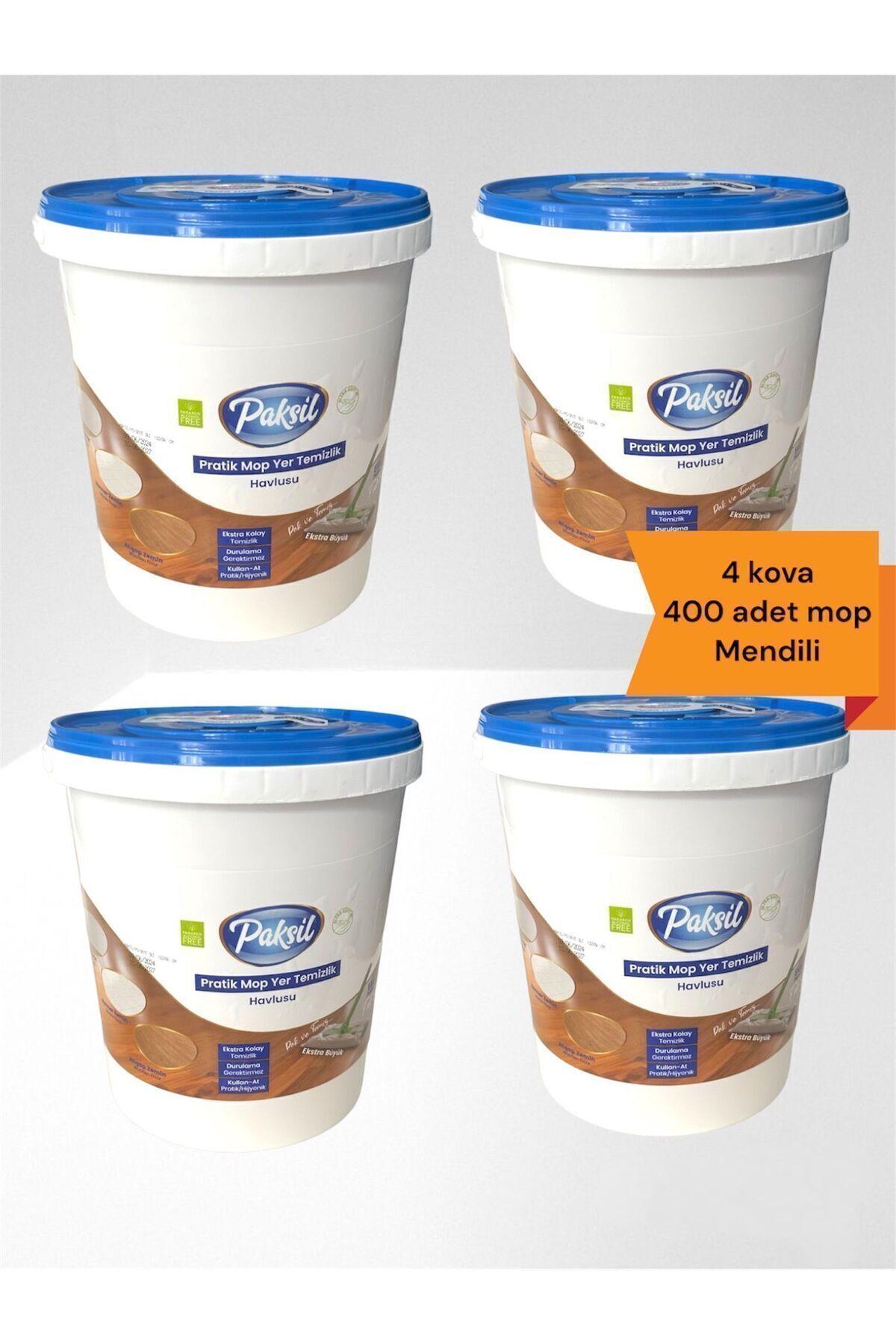 paksil 400 Adet Easy Clean Bahar esintisi Katkılı Mopa Uyumlu Yer ...
