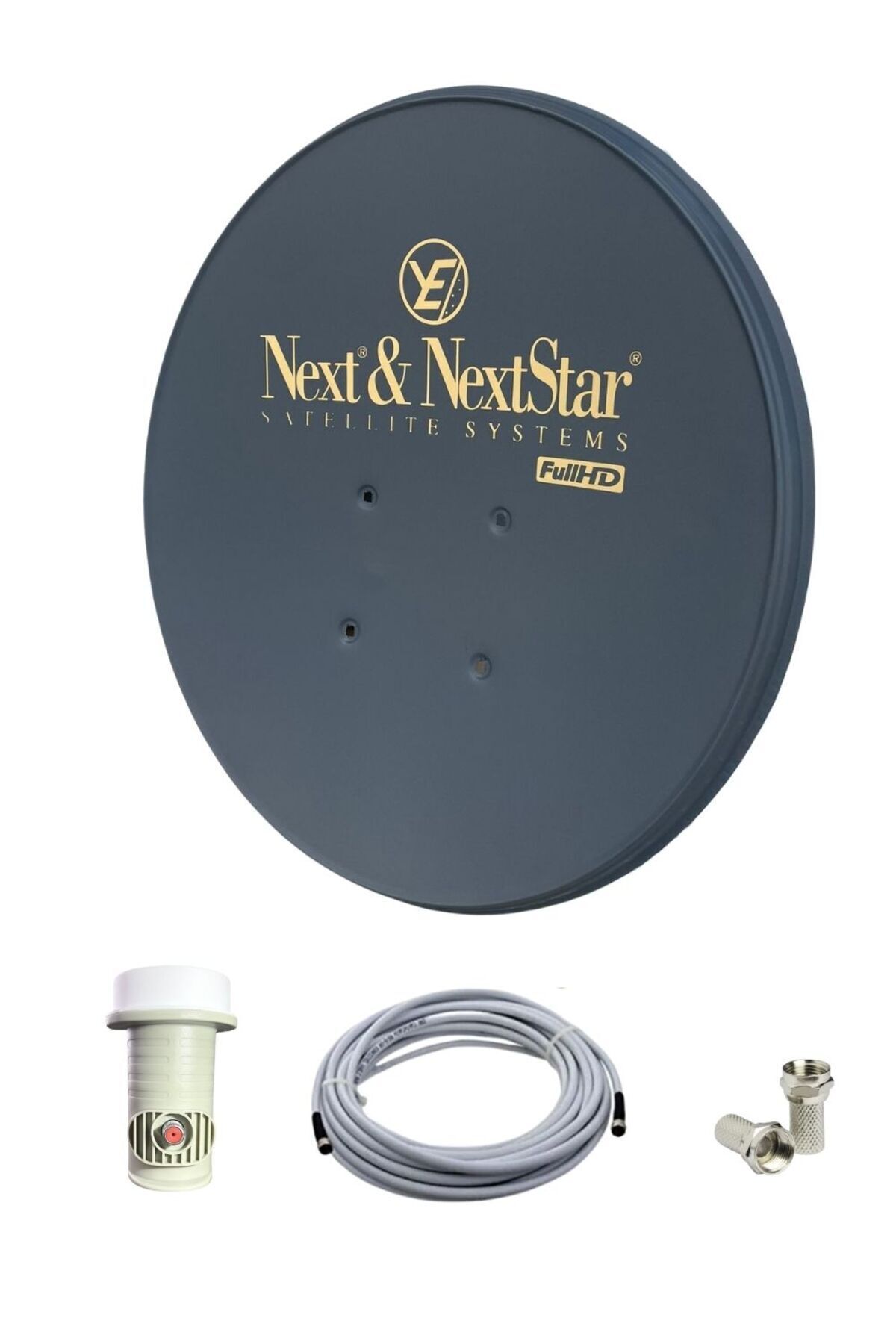 Next Nextstar 70cm Çanak Anten Siyah Full Set Tekli Lnb 10 Metre Kablo ...