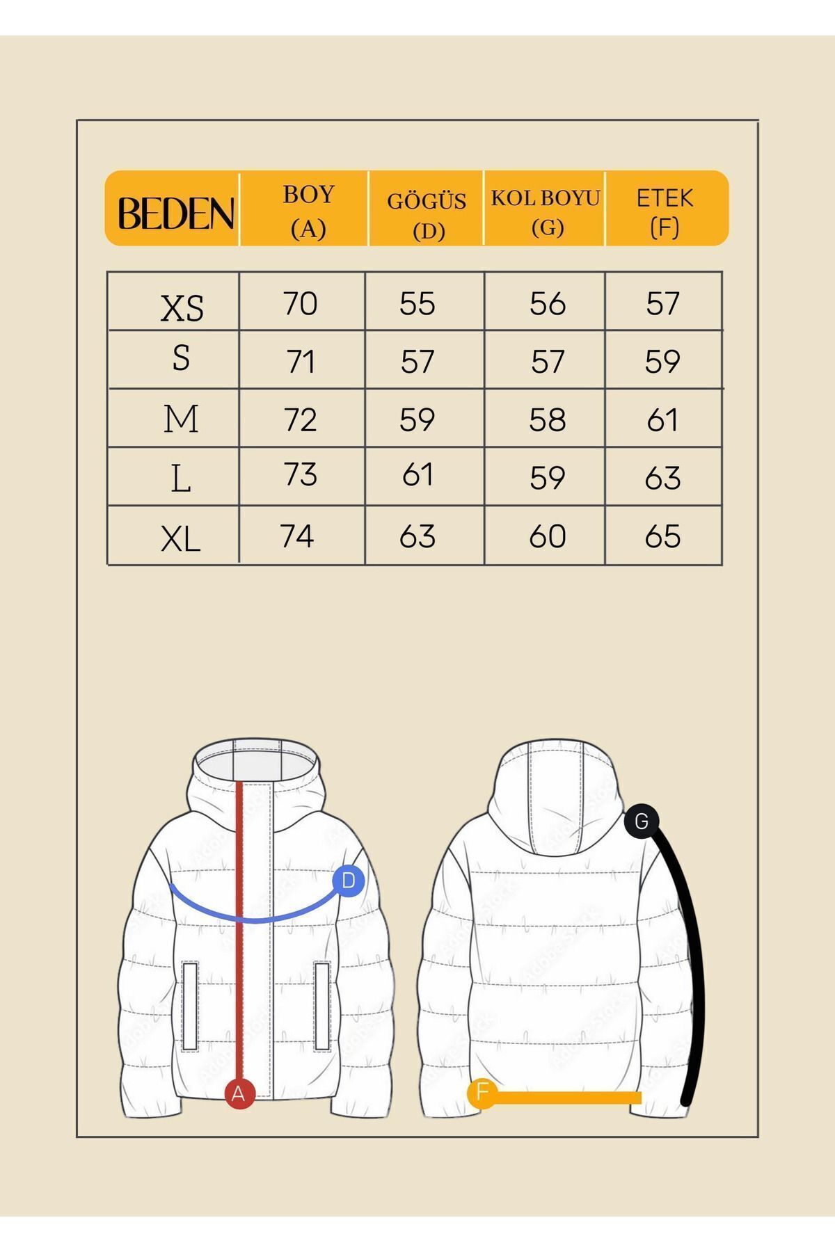 QAWWA Női fekete szálas kapucnis szélálló puffos télikabát - Trendyol