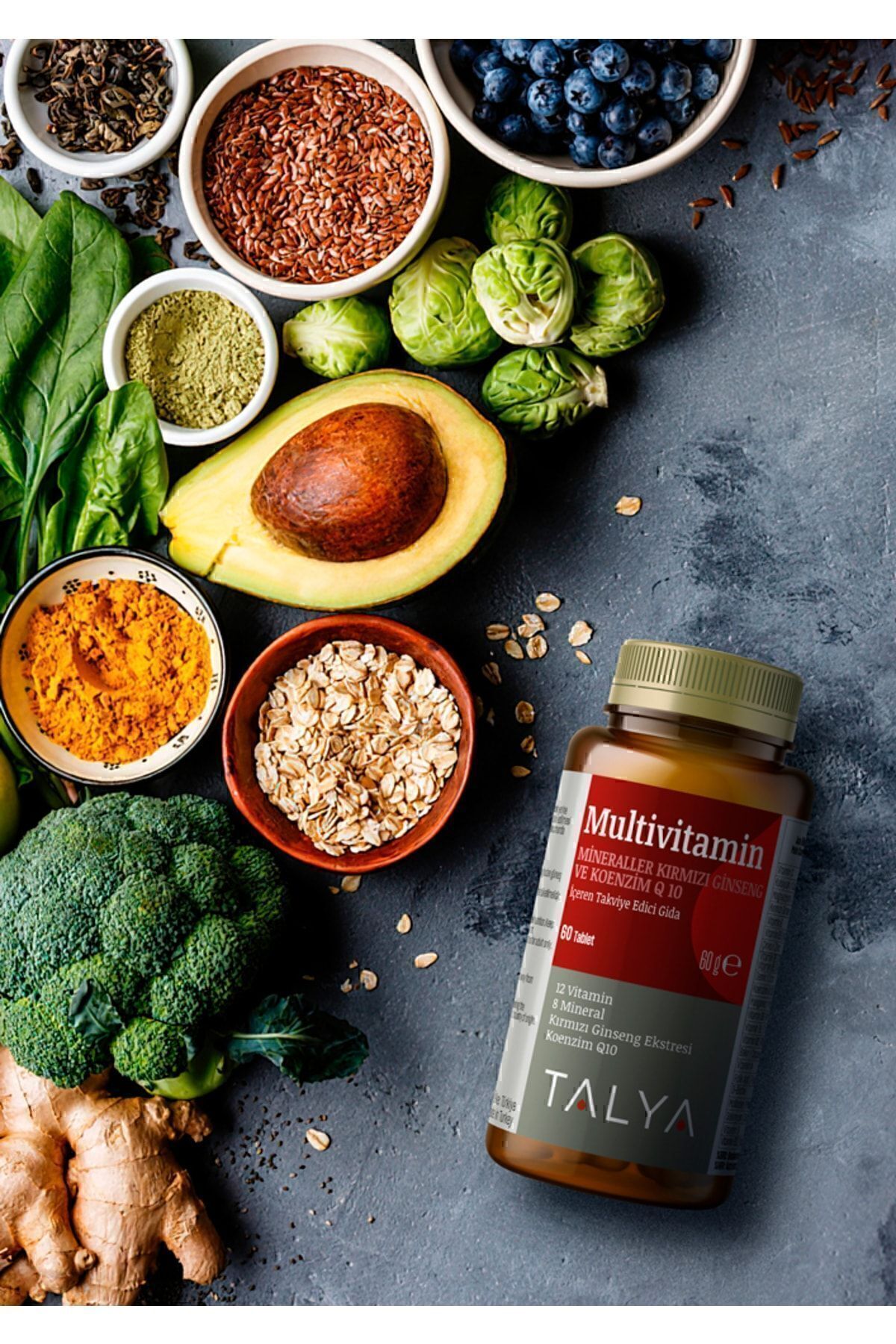 Talya Multivitamin İçeren Takviye Edici Gıda (Mineraller, Kırmızı ...