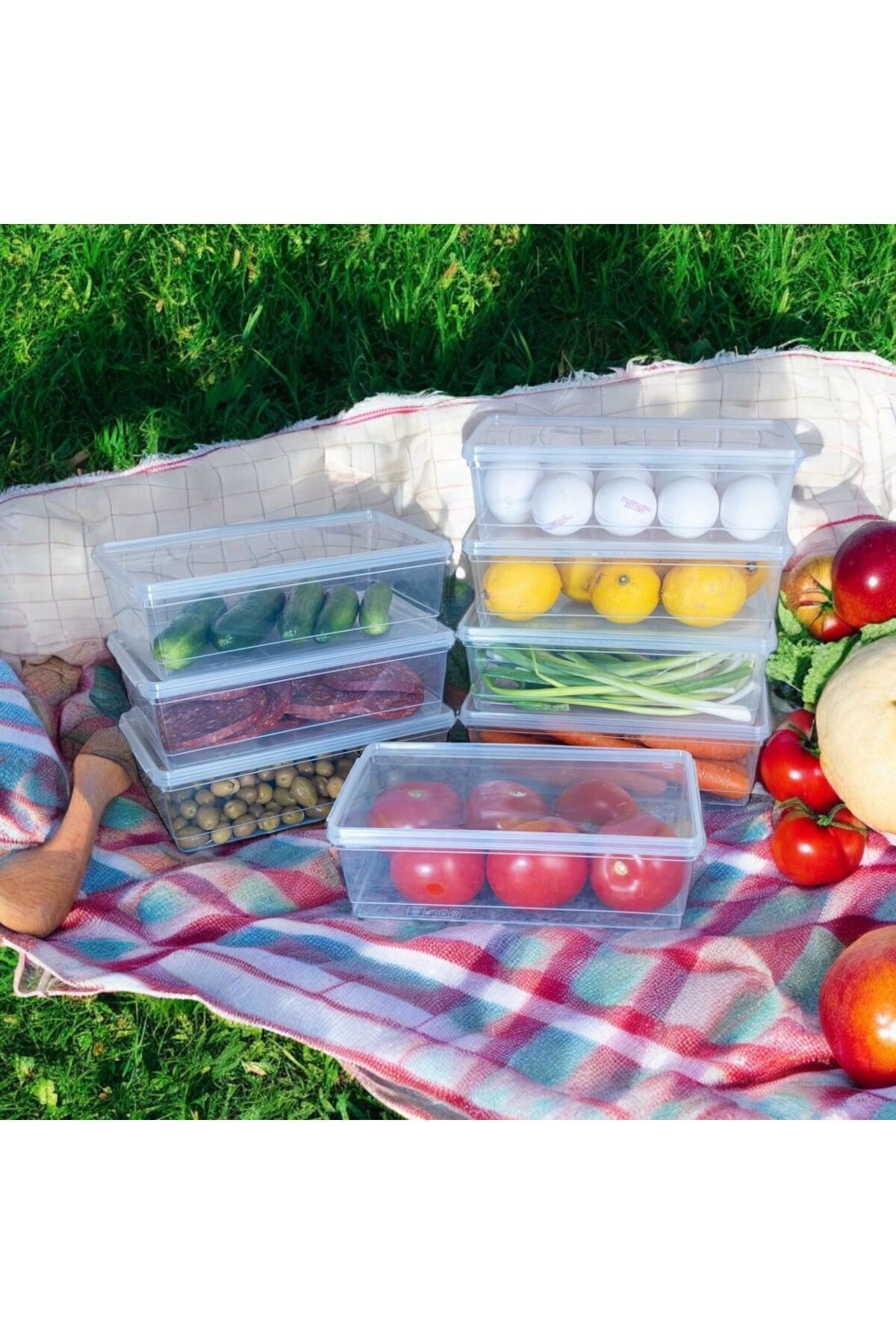 FAHMER 10 Adet 2 Lt Kendinden Kapaklı Derin Dondurucuya Uygun Saklama ...