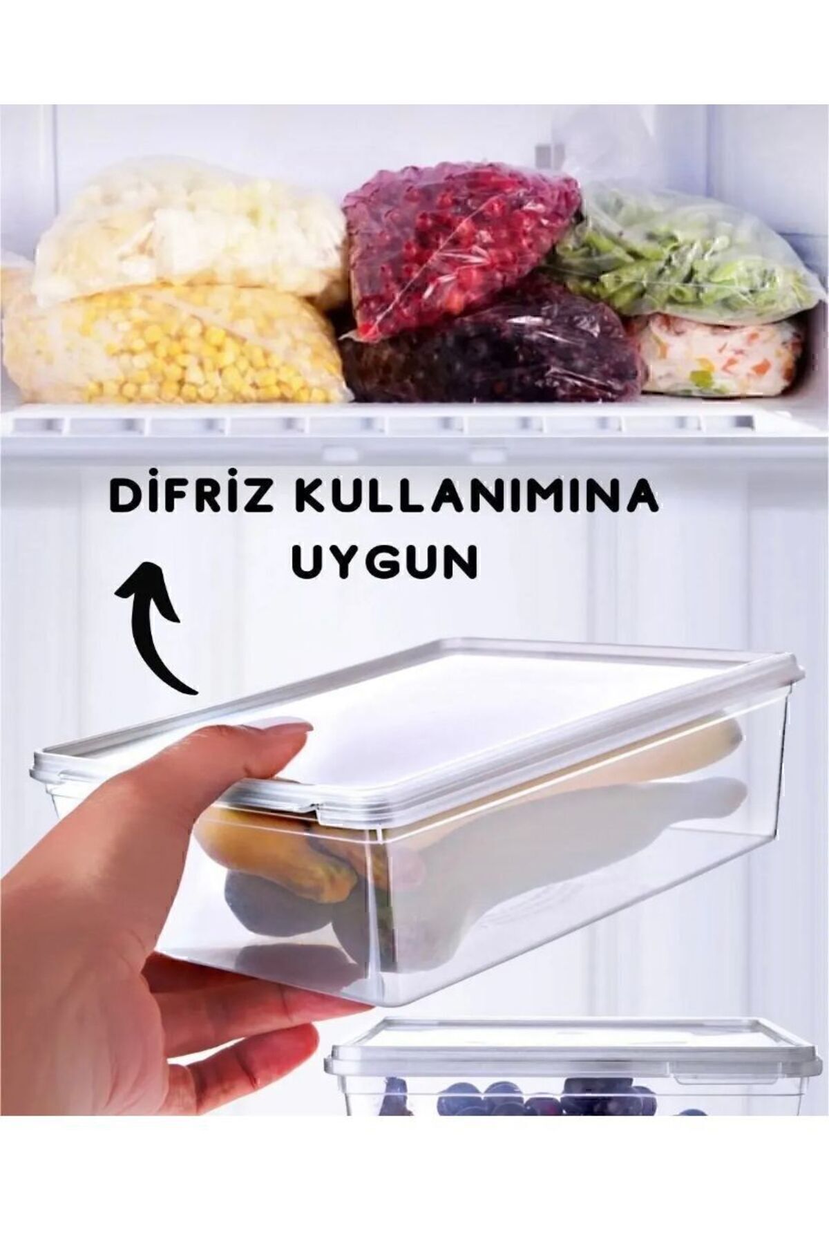 FAHMER 10 Adet 2 Lt Kendinden Kapaklı Derin Dondurucuya Uygun Saklama ...