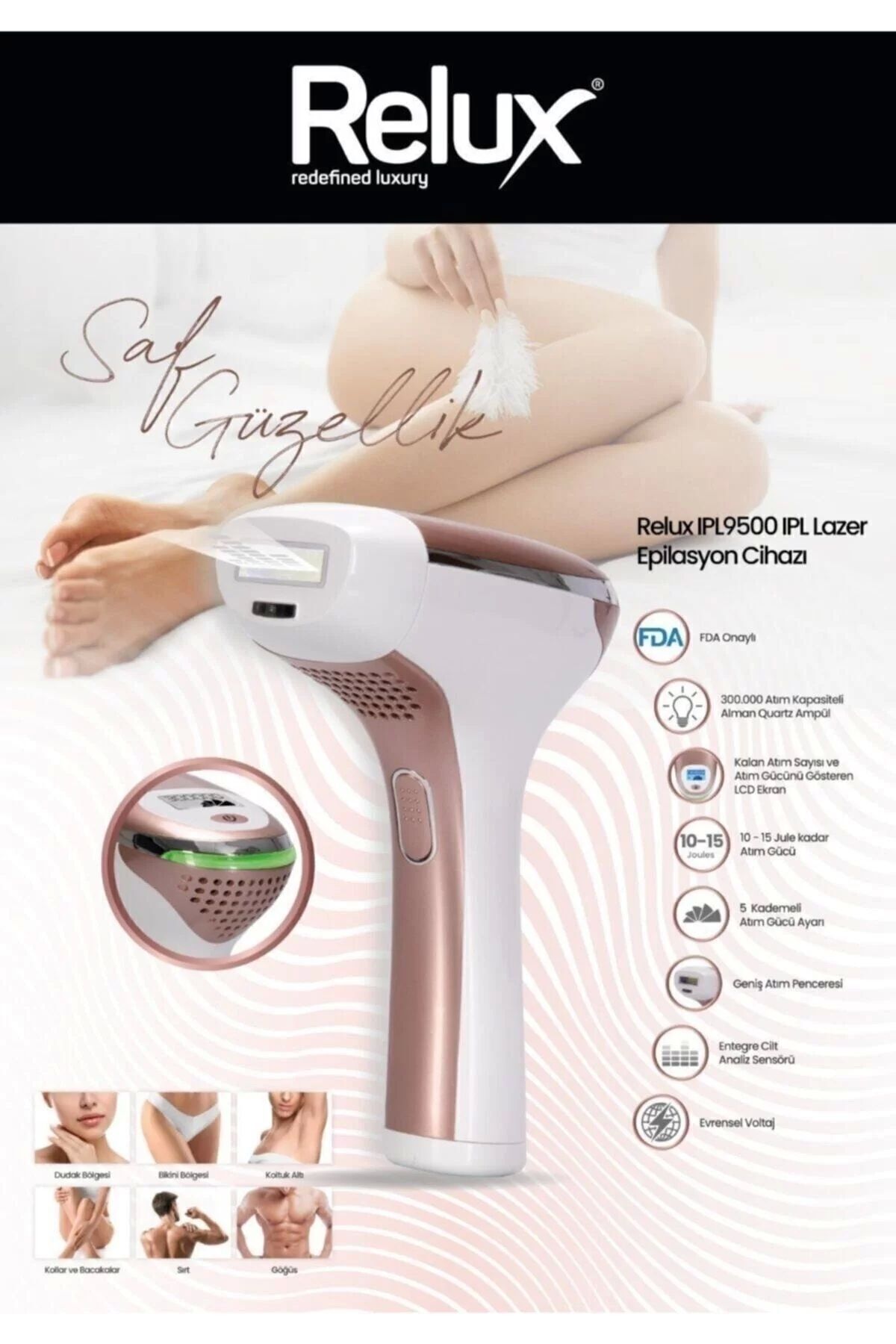 Relux Purecare Ipl9500 Lazer Epilatör Epilasyon Cihazı Fiyatı, Yorumları - Trendyol