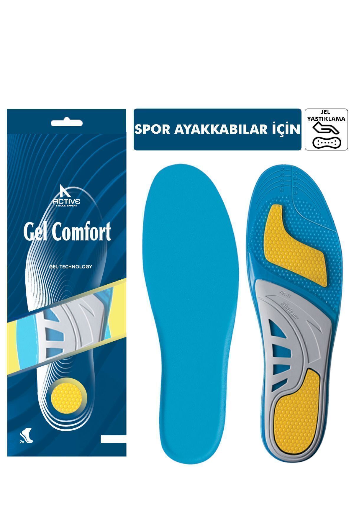 Gel Comfort GC11 | Yumuşak Jel Spor Ayakkabı Tabanı, Şok Emici, Ark ...