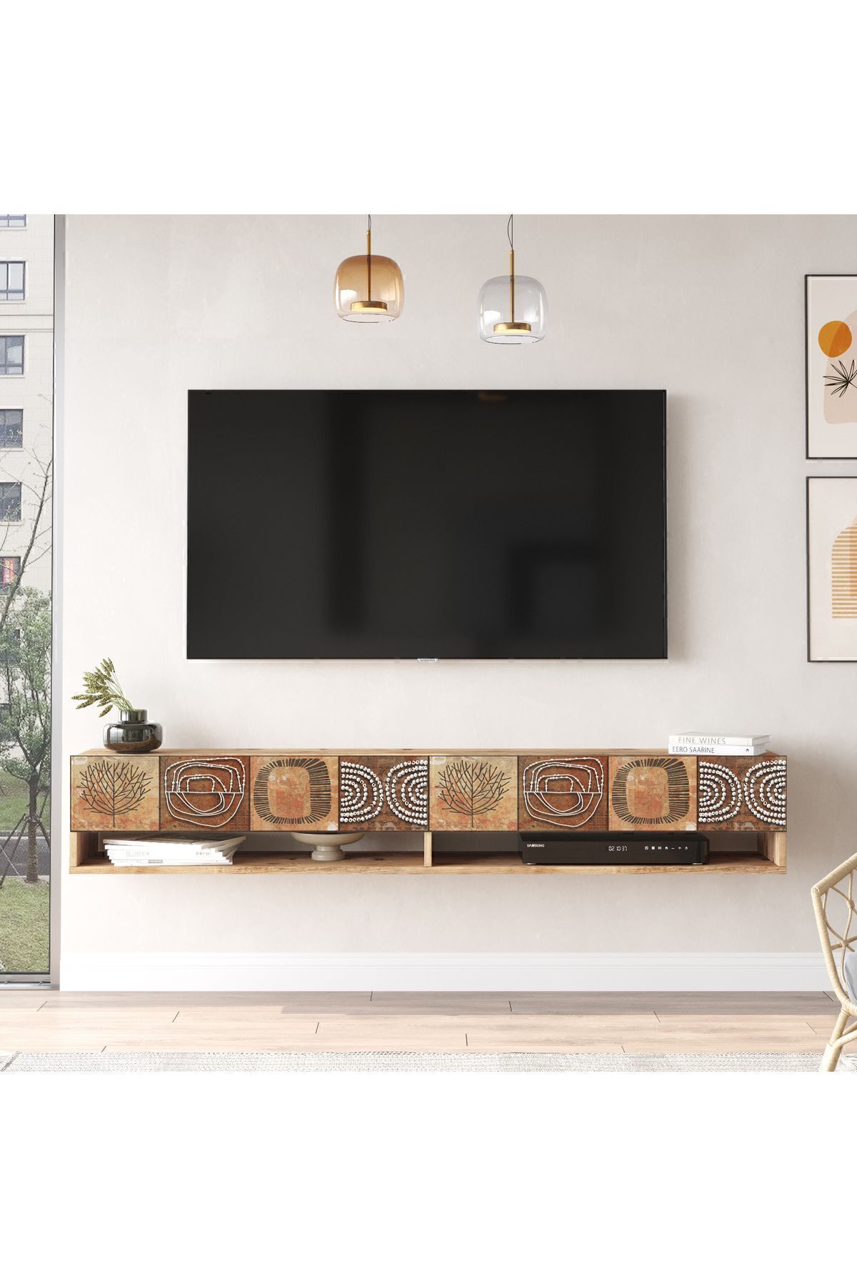 Yurudesign Future Tv Ünitesi Çam-Beyaz Uv Baskı FR9-AWU - Fiyatı, Yorumları
