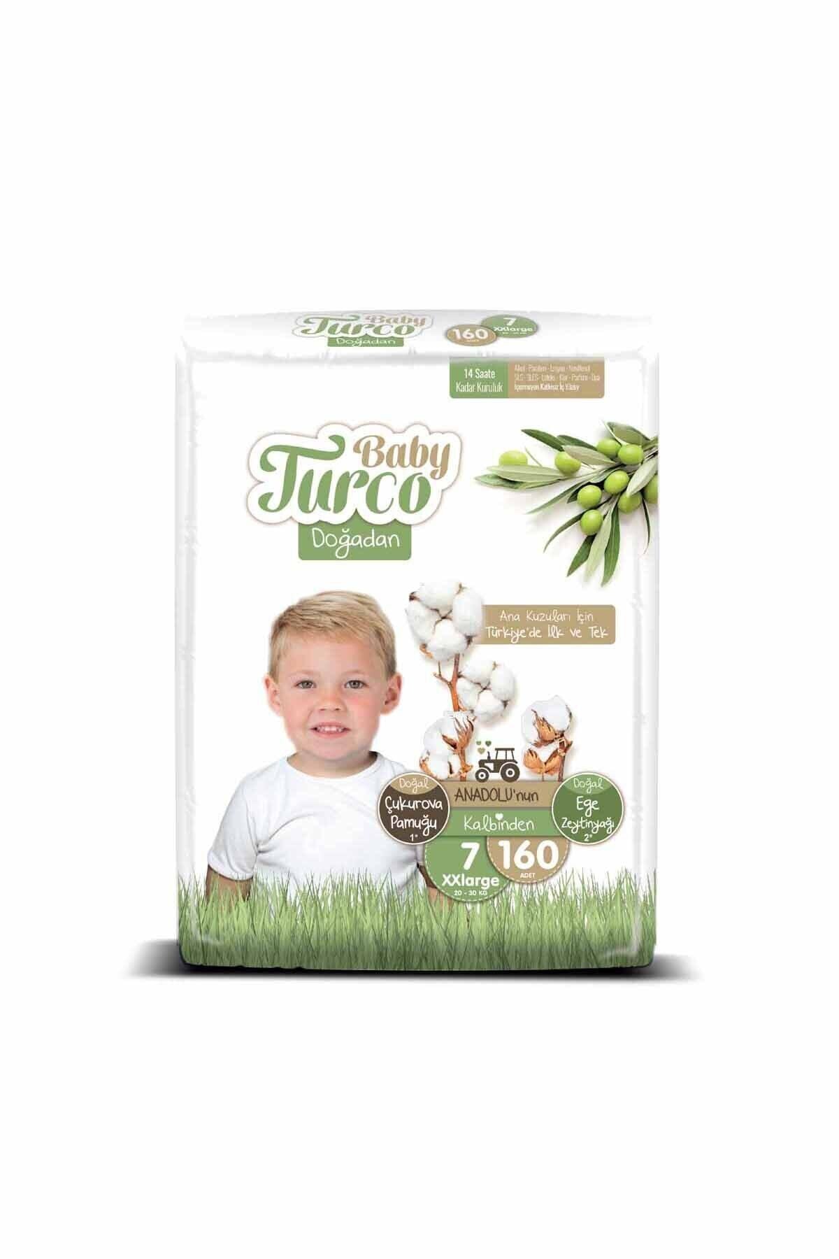 Baby Turco Doğadan 7 Numara Bebek Bezi XXL 160 Adet Fiyatı, Yorumları ...