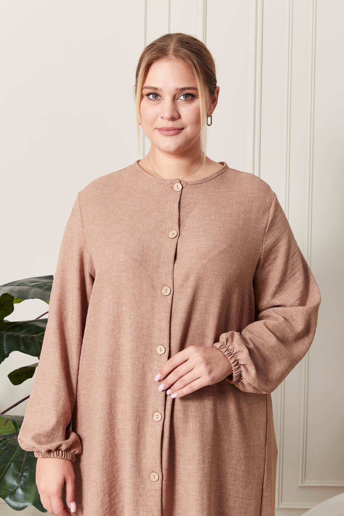 Ferace Kadın Büyük Beden Keten Ayrobin 2'li Takım - Fiyatı, Yorumları