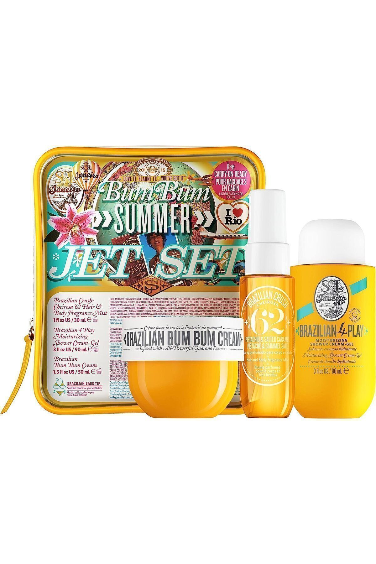 Sol De Janeiro Bum Bum Jet Set - Duş Jeli 90 ml + Vücut Kremi 50 ml ...