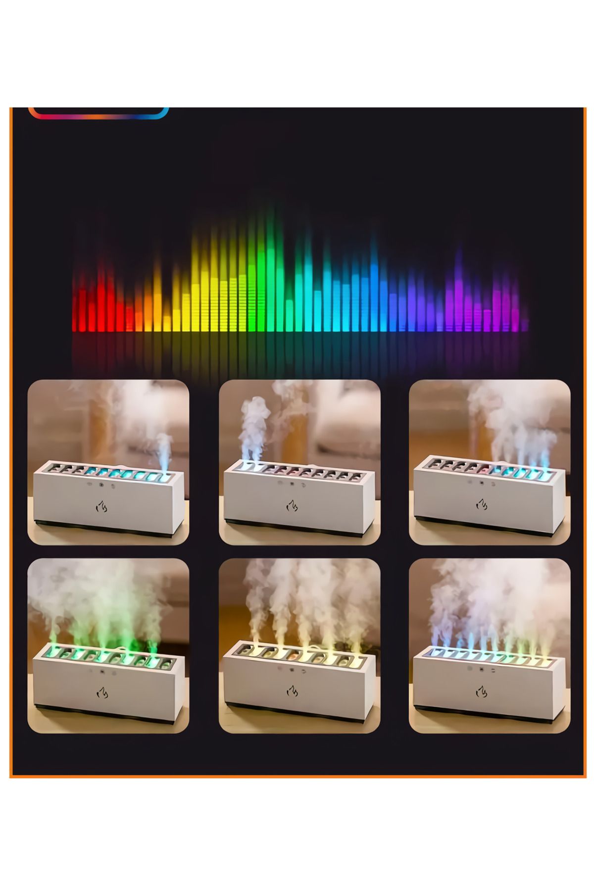 Genel Markalar 10 gözlü humıdıfier hava nemlendirci , sese duyarlı ışıklar. sömine görünümü ...