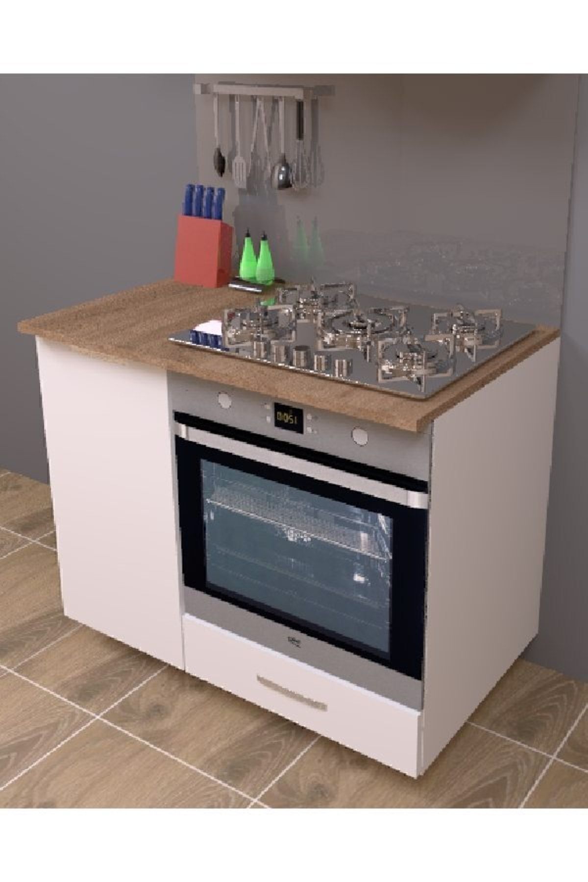 UMGMOBİLYA Ankastre Fırın Ve Ocak Dolabı Set Üstü Ocak Dolabı Çok ...