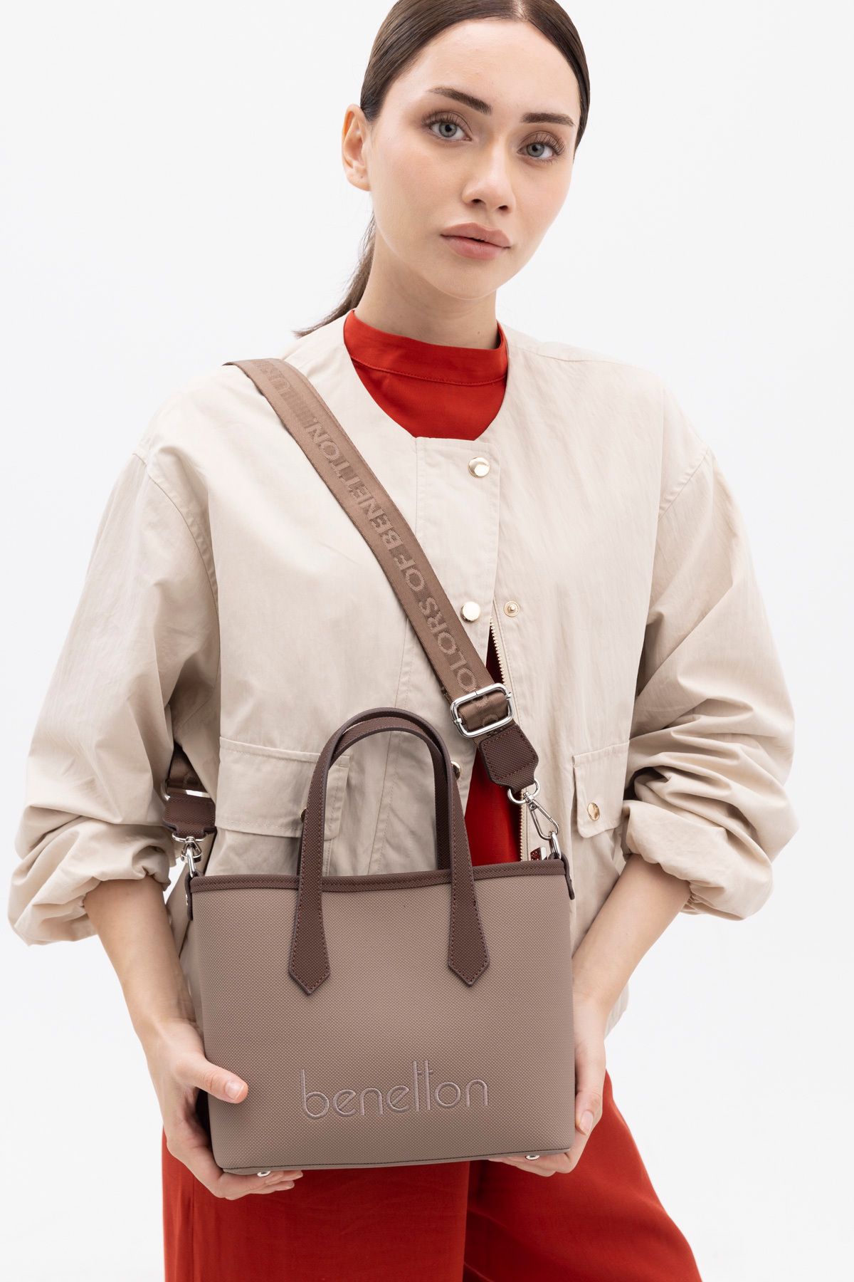 United Colors of Benetton BENETTON KADIN EL ÇANTASI VIZON-KAHVE BNT1417 ...