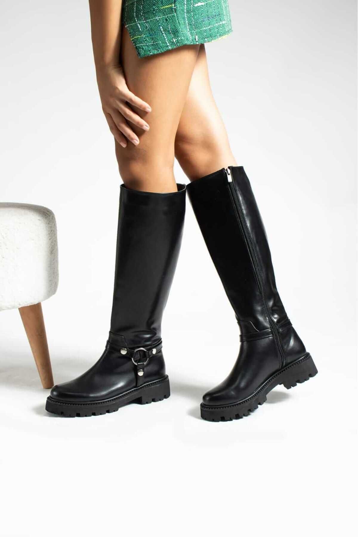 roivaste Siyah Kalın Tabanlı Çizme Fiyatı, Yorumları - Trendyol