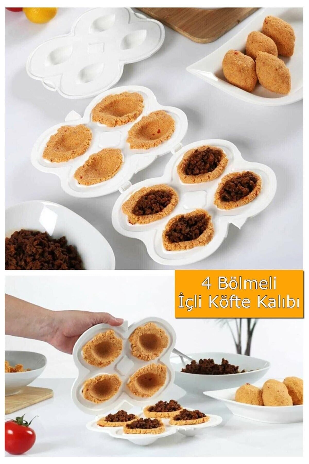 LaGabya 4 Bölmeli Pratik Içli Köfte Kalıbı Içli Köfte Aparatı Köfte ...