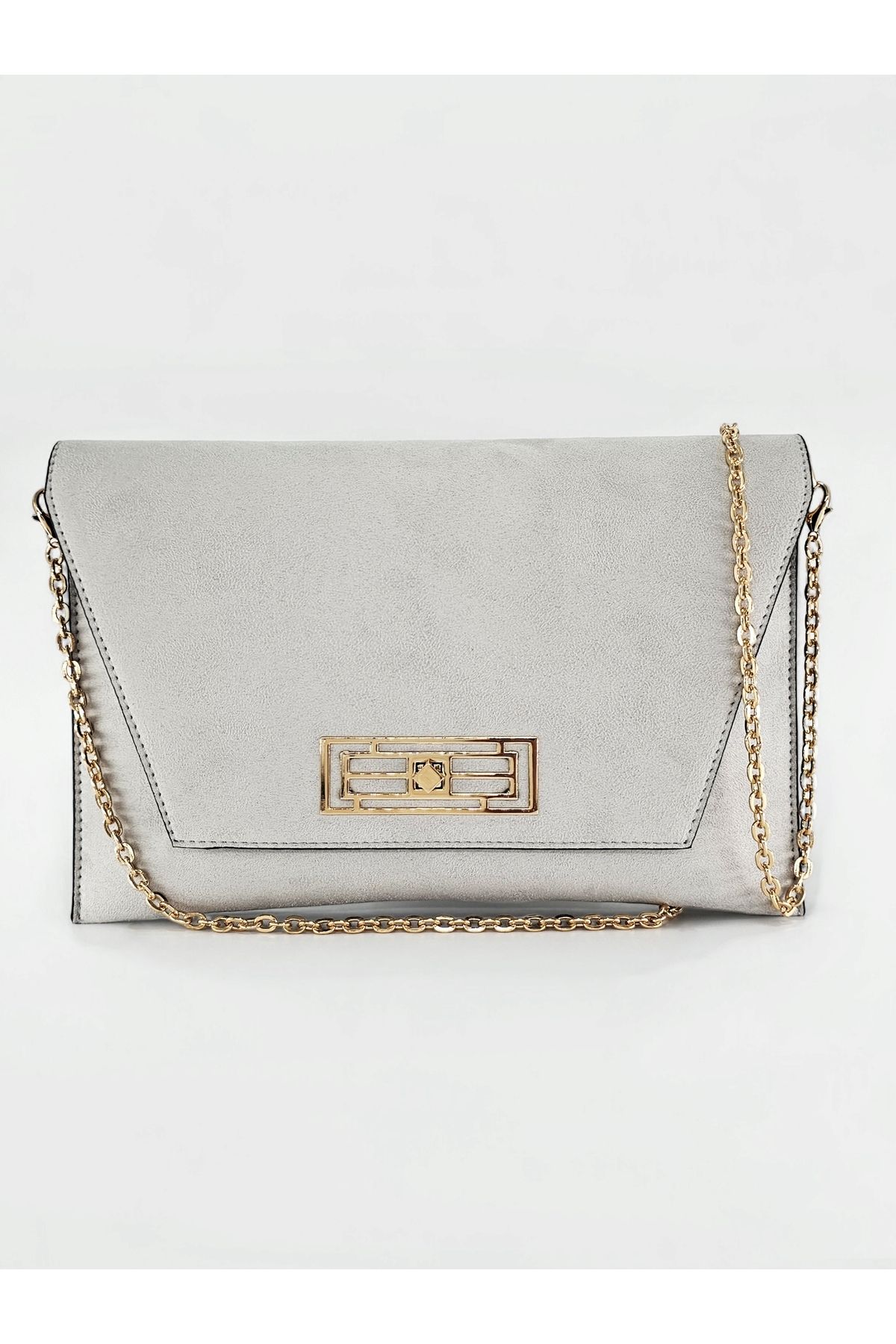 Evident Açık Gri Süet Zincir Askılı Kadın Portföy & Clutch Çanta Fiyatı ...