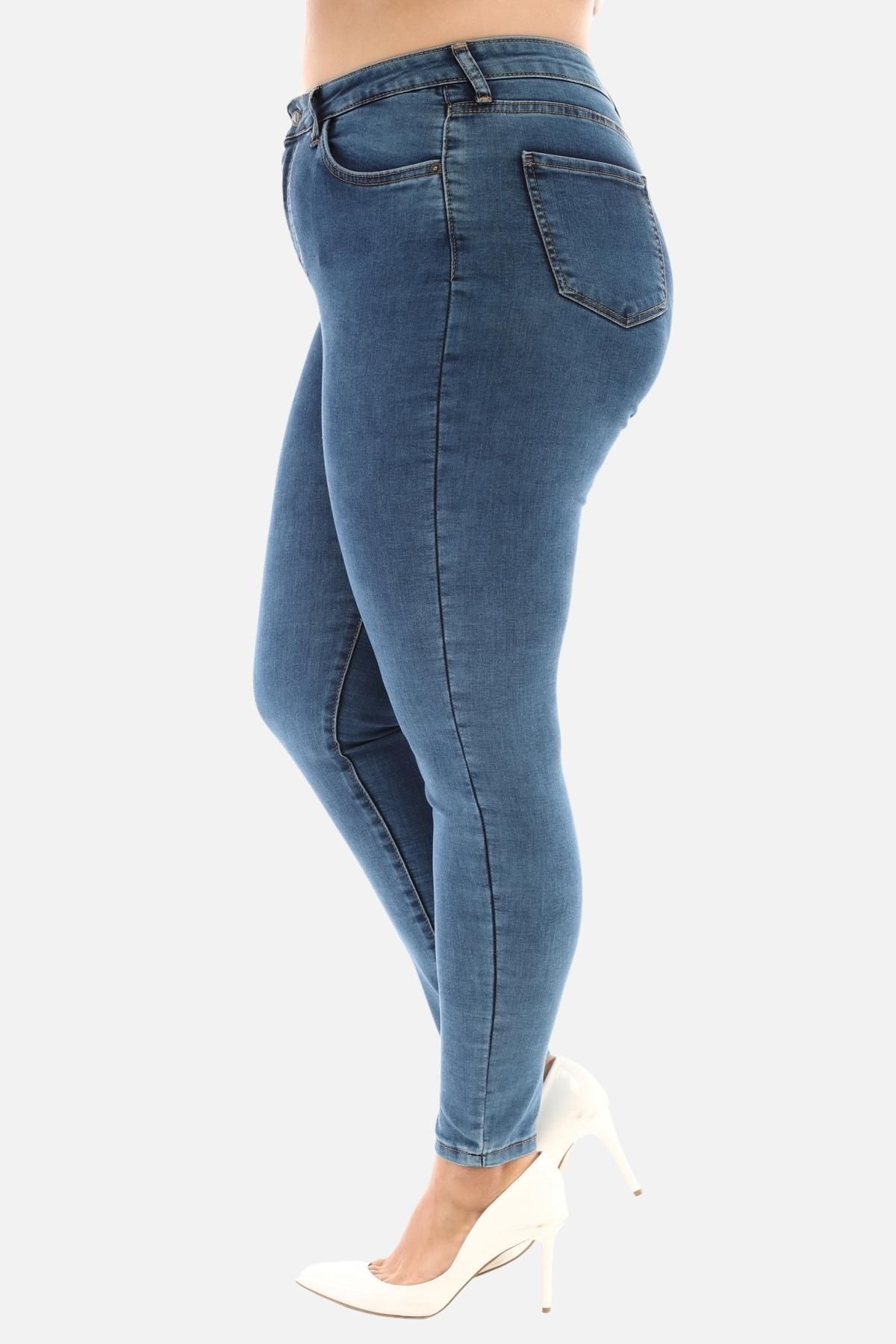 CEDY DENIM Slim Fit Jean Büyük Beden Yüksek Bel Dar Kesim CEDY DENIM Slim Fit Jean Büyük Beden Yüksek Bel Dar Kesim