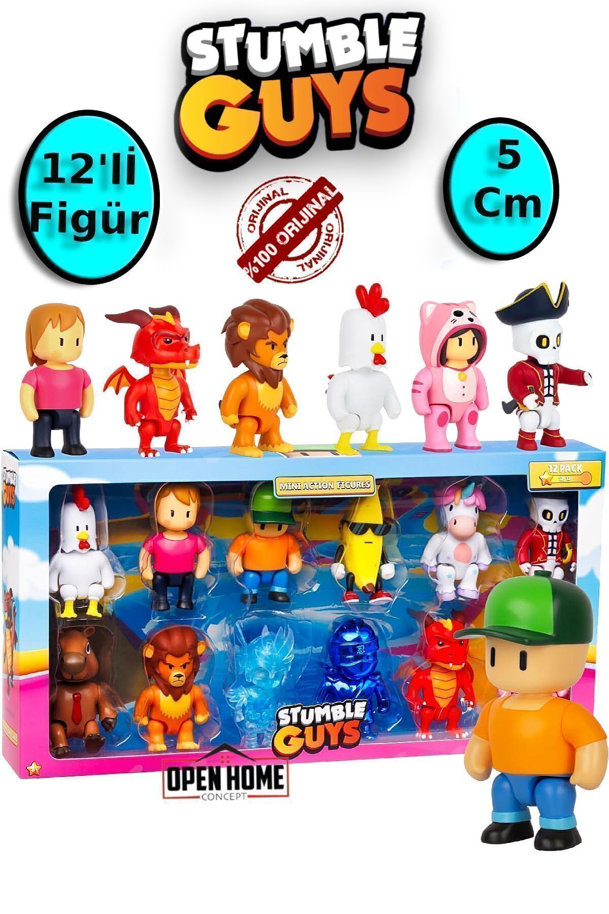 TOYFEST Stumble Guys 12'li Aksiyon Figür Set - Mr. Stumble - Fiyatı ...