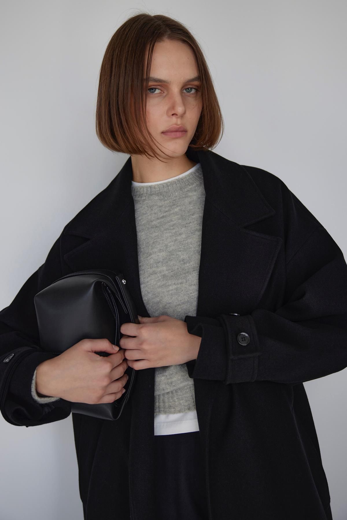 Suud Collection Siyah Sudi Yırtmaçlı Maxi Kaban Fiyatı, Yorumları ...