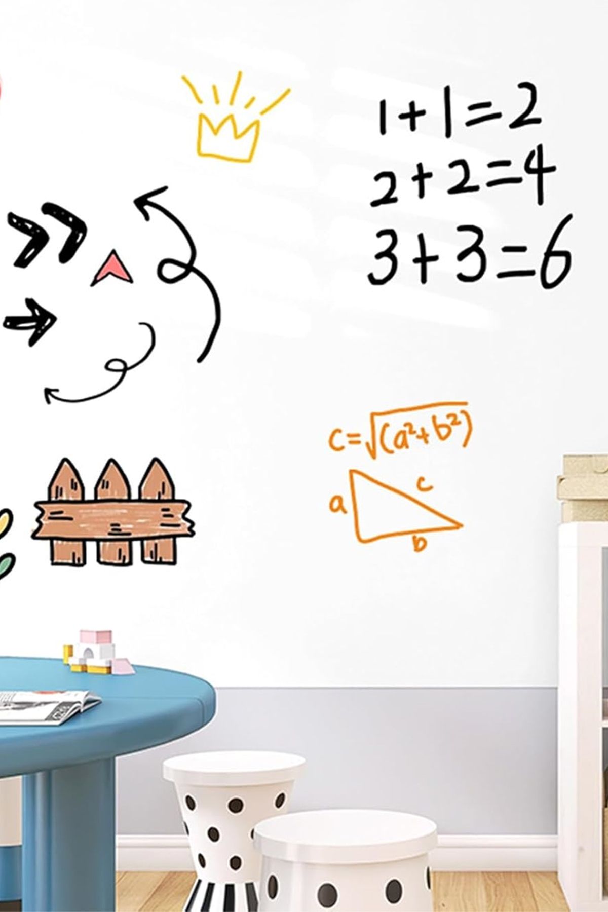 Efege 45x200 Cm Ofiste Evde Kullanılabilir Yapışkanlı Beyaz Yazı ...