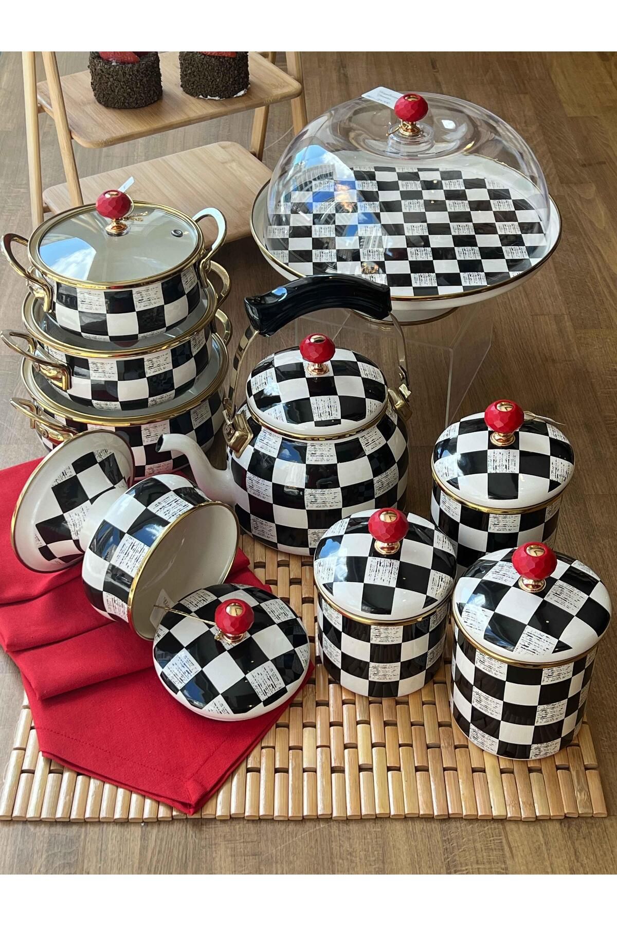 ROSSEV Dama Emaye Mutfak Seti9 PRÇ Fiyatı, Yorumları - Trendyol