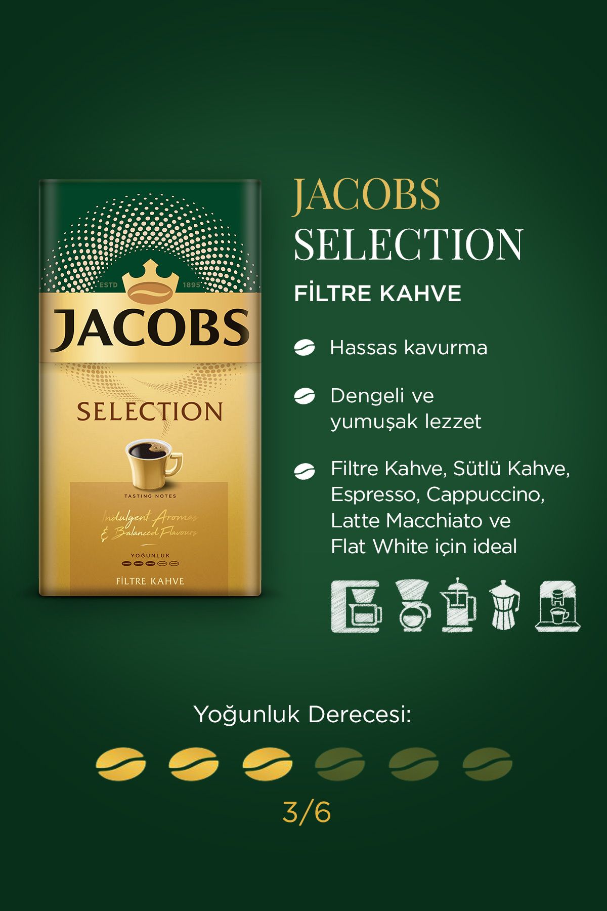 Jacobs Selection Filter Coffee 250 gr - Trendyol