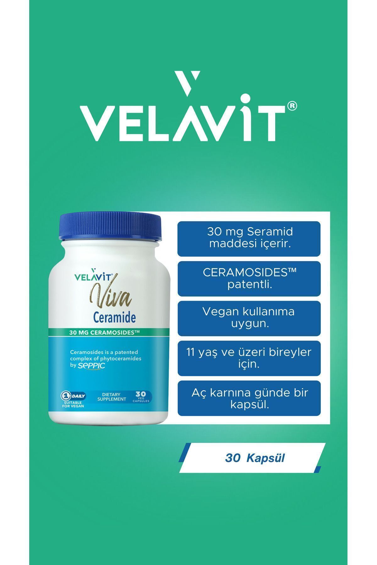 Velavit Viva Ceramide 30 Kapsül Fiyatı, Yorumları - Trendyol