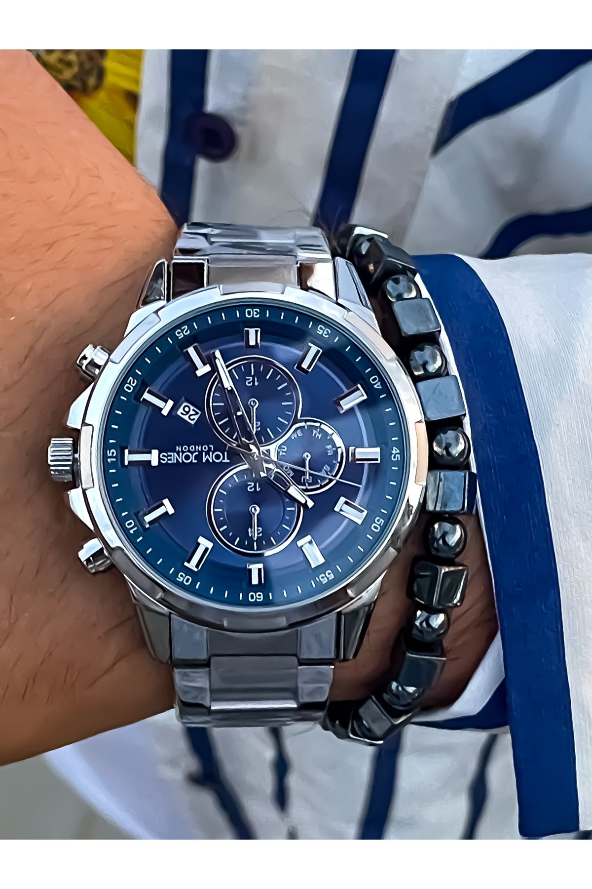 Tom Jones ÇELİK ERKEK KOL SAAT VE BİLEKLİK HEDİYELİ Fiyatı, Yorumları ...