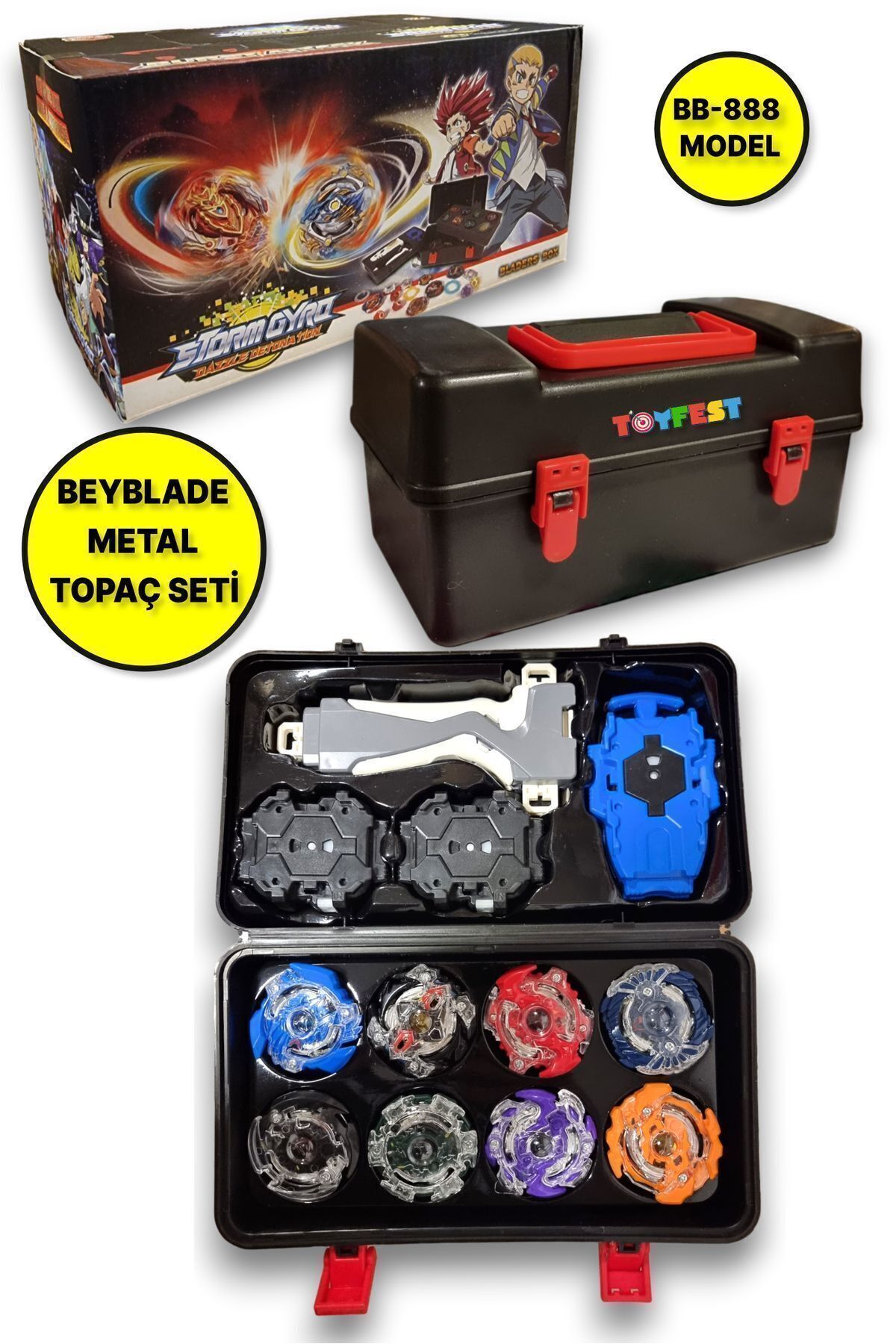 TOYFEST Beyblade Metal Assembled Gyro Tool Box BB - 888 - Yeni Nesil ...