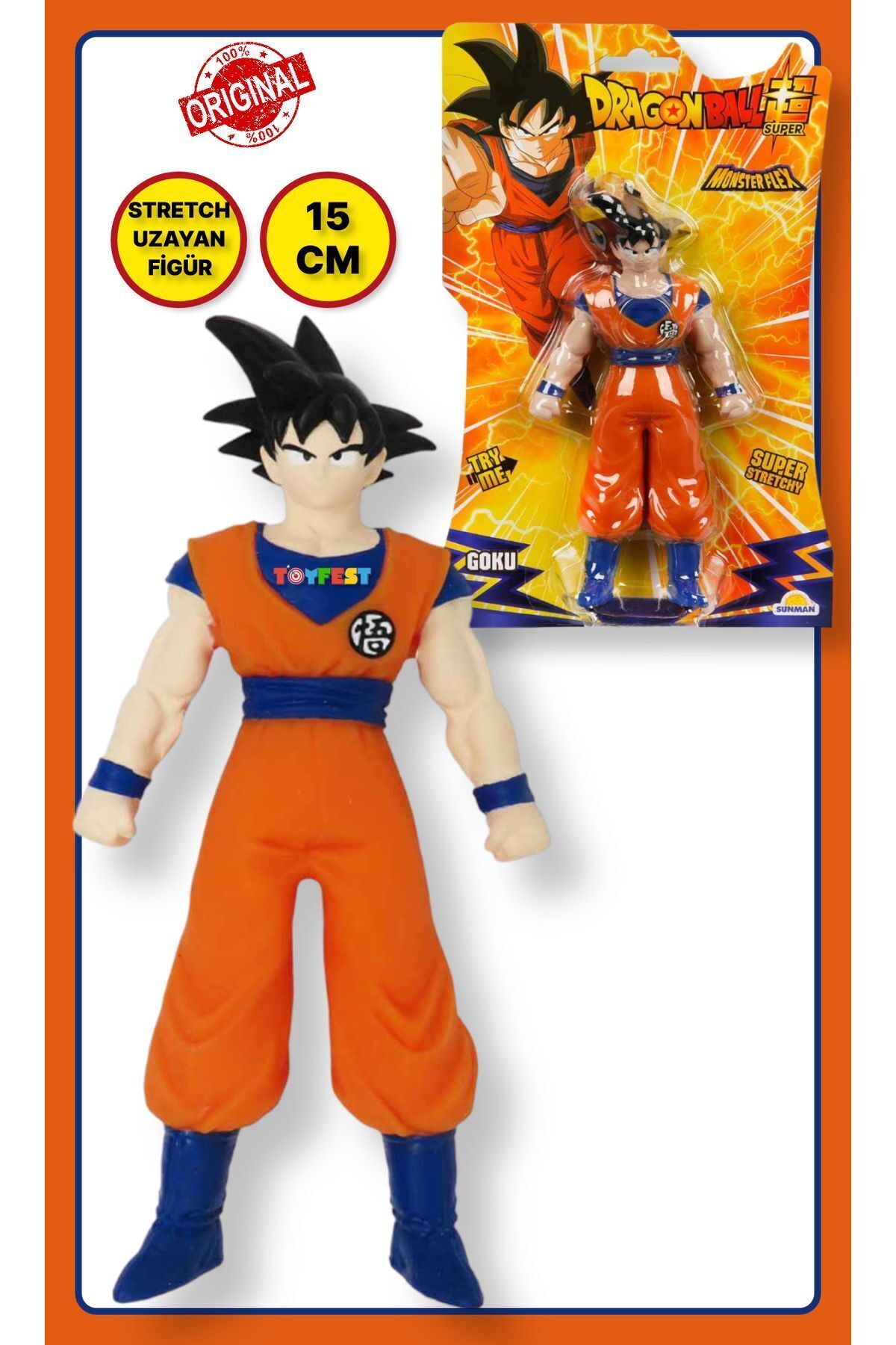 TOYFEST Monster Flex Dragon Ball Stretch Yumuşak Uzayan Elastik Figür ...