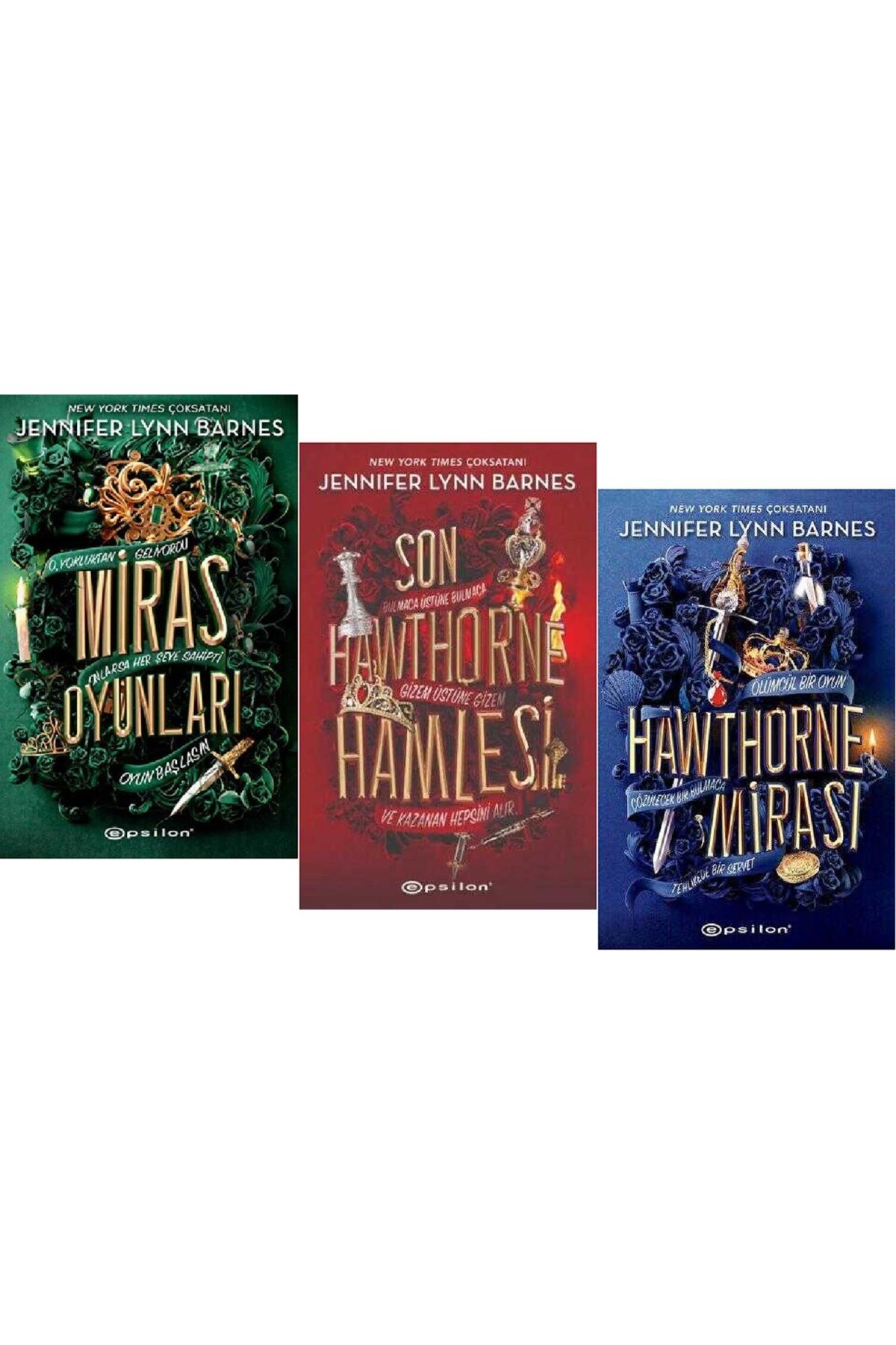 Epsilon Yayınevi Miras Oyunları + Son Hawtorne Hamlesi + Hawthorne Mirası / Jennifer Lynn Barnes ...