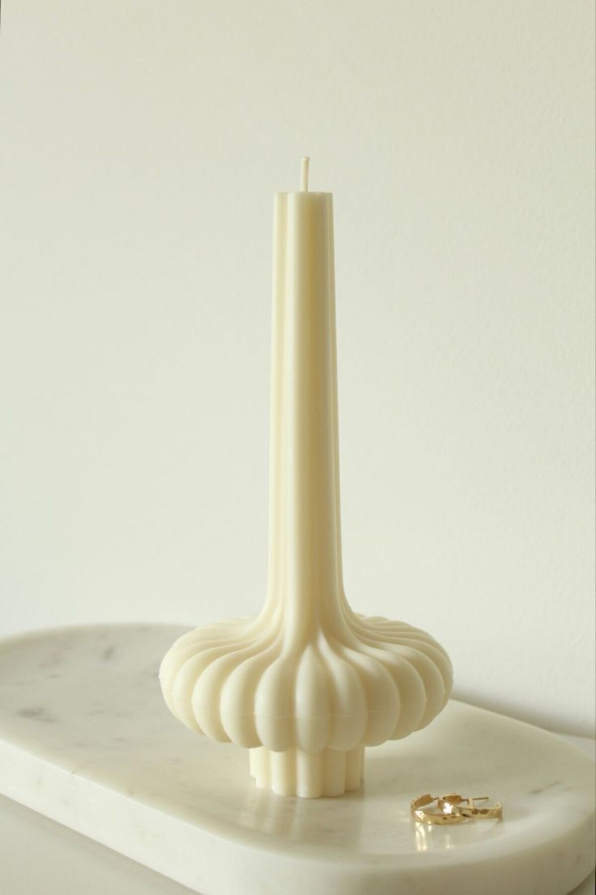 SCA CANDLE Dekoratif Lara model Beyaz Renk Luks Mum %100 Soya Wax Tekli ...