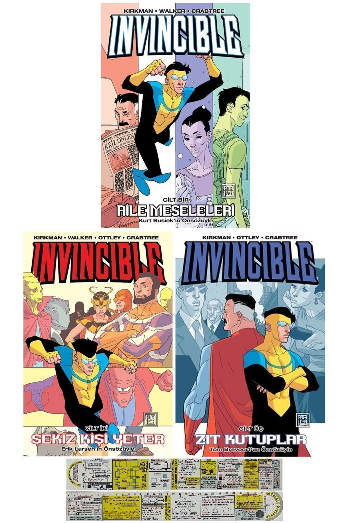Destek Yayınları Invincible 1-2-3. Ciltler Çizgi Roman Seti + Mat ...
