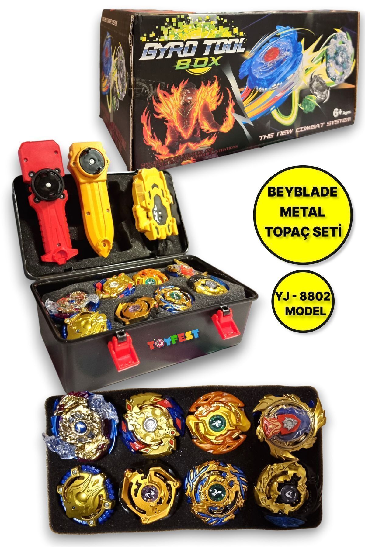 TOYFEST Beyblade Metal Assembled Gyro Tool Box YJ - 8802 - Yeni Nesil ...