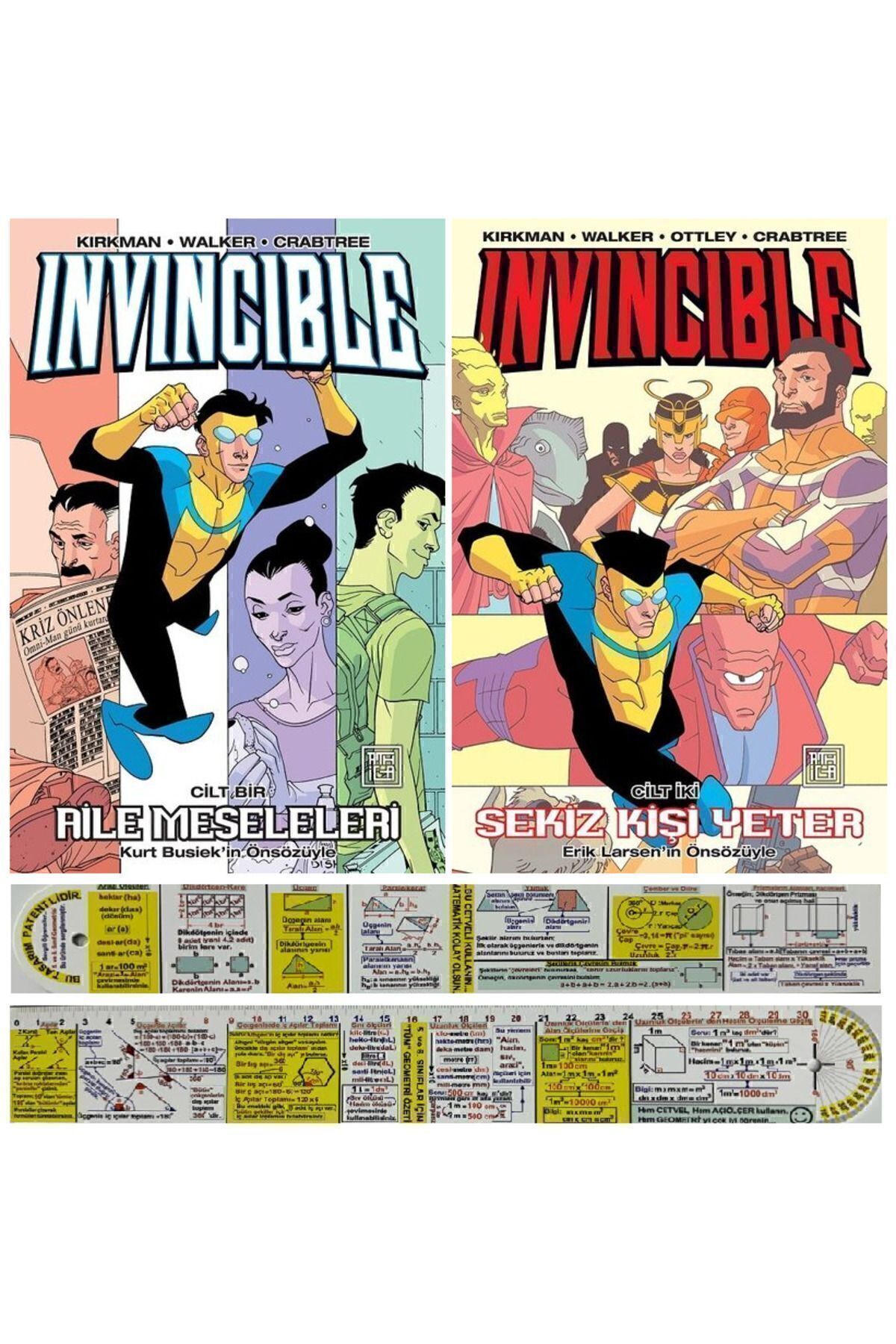 Alfa Yayınları Invincible 1. ve 2. Ciltler Çizgi Roman Seti + Matematik ...