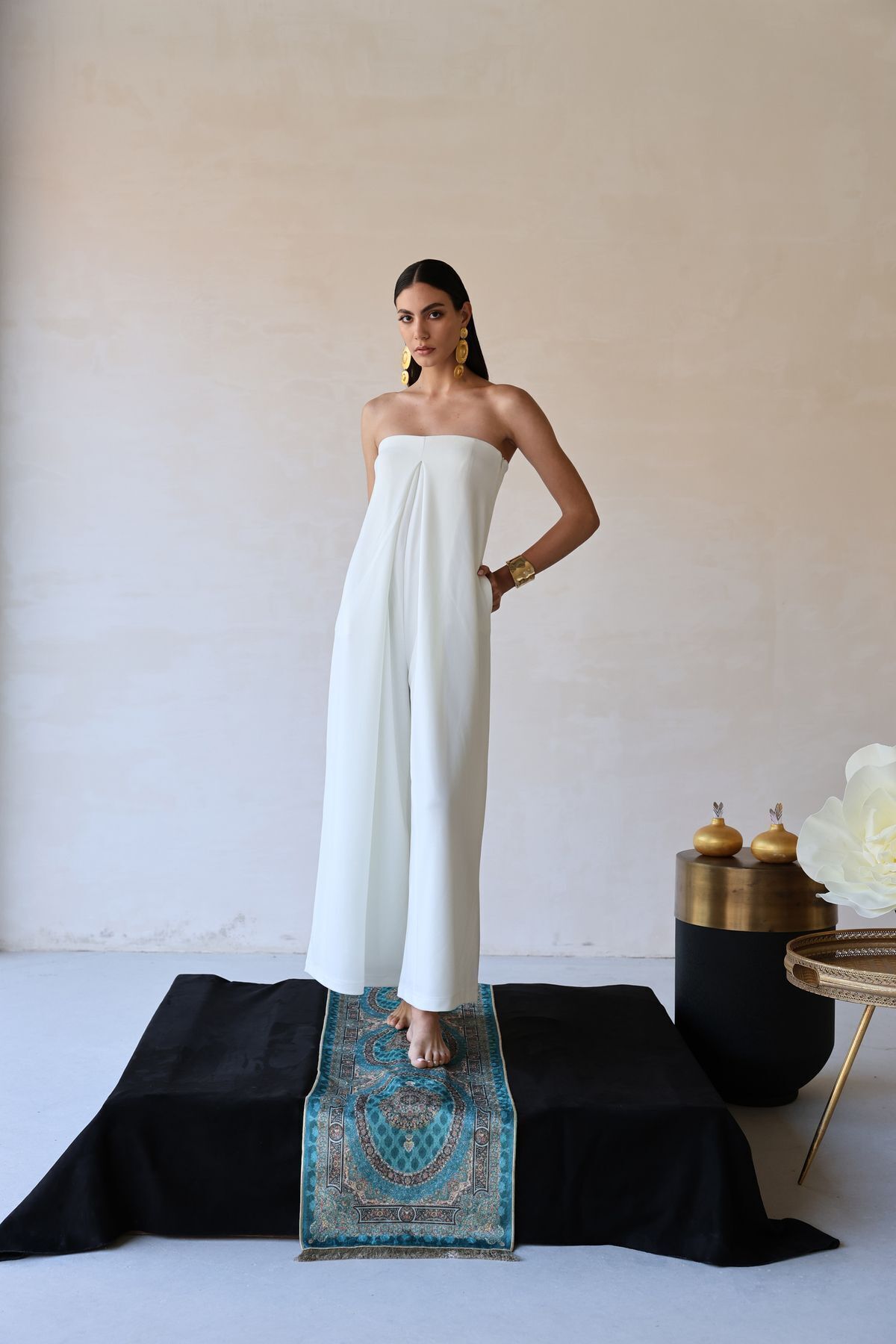 Melis Arıcan Tulum Uzun Beyaz Tulum Giyim - Fiyatı, Yorumları