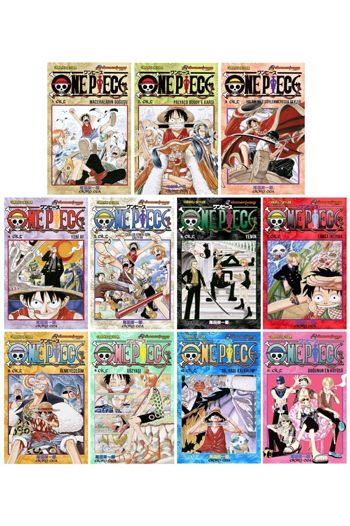 Gerekli Şeyler Yayıncılık One Piece 1-2-3-4-5-6-7-8-9-10-11. Ciltler ...