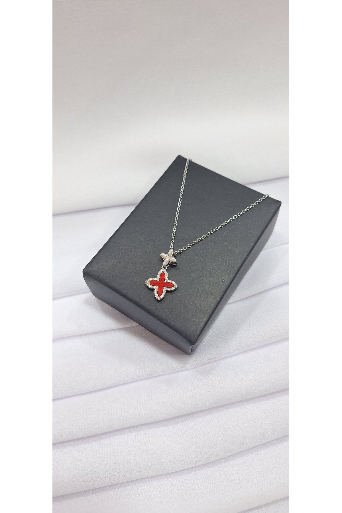 JANRA WORLD Van Cleef Tarzı 4 Yapraklı Yonca Çelik Kolye - Silver Renk ...