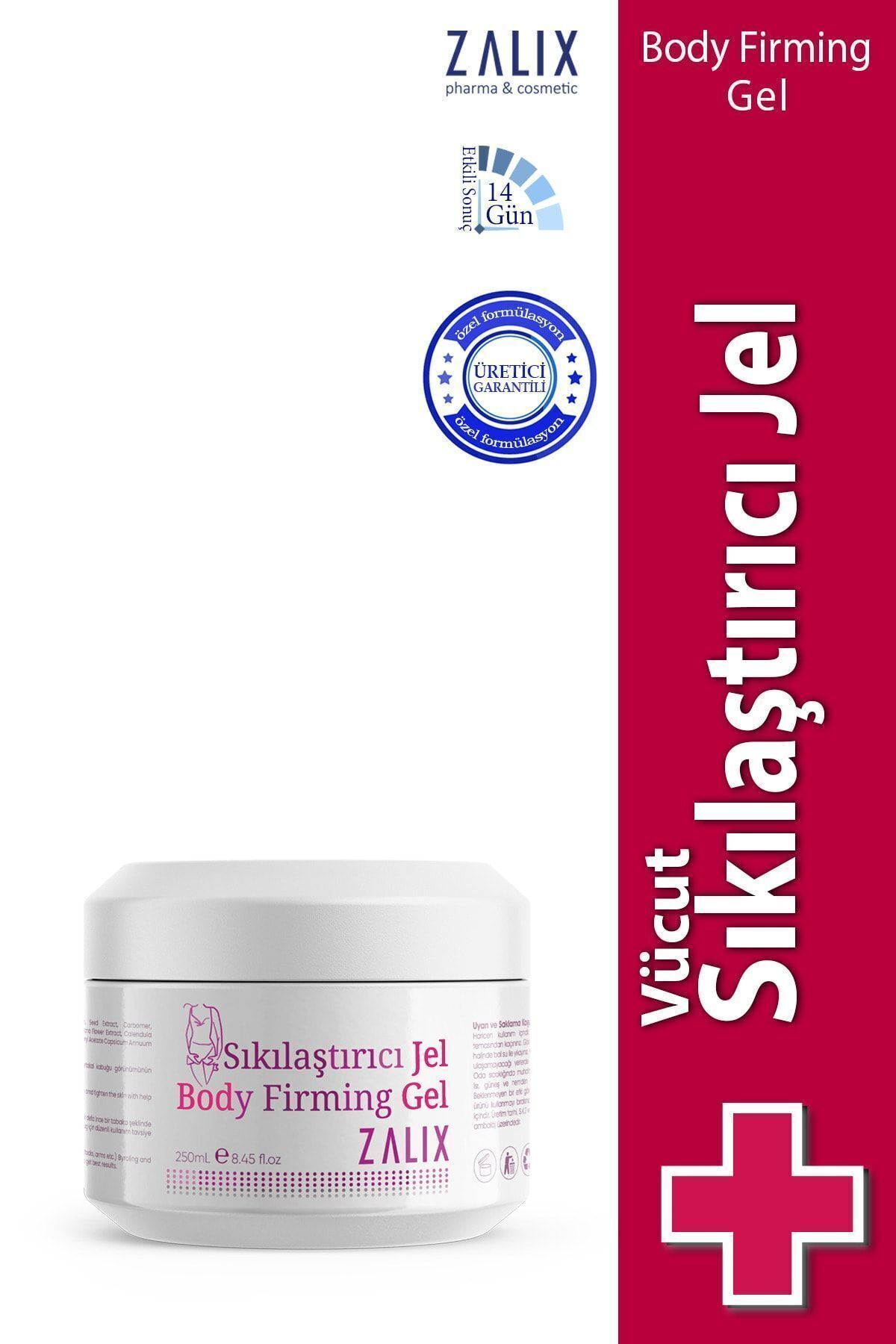 ZALİX Selülit Karşıtı, , Sıkılaştırıcı, Vücut Şekillendirici Jel 250 ml ...