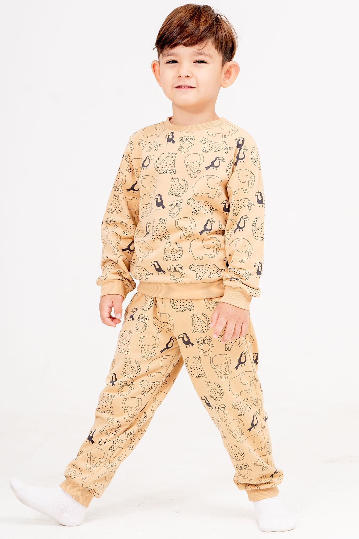 Tuffy Kids Erkek Çocuk Uzun Kollu Mevsimlik Zebra Desenli Alt Üst Takım ...
