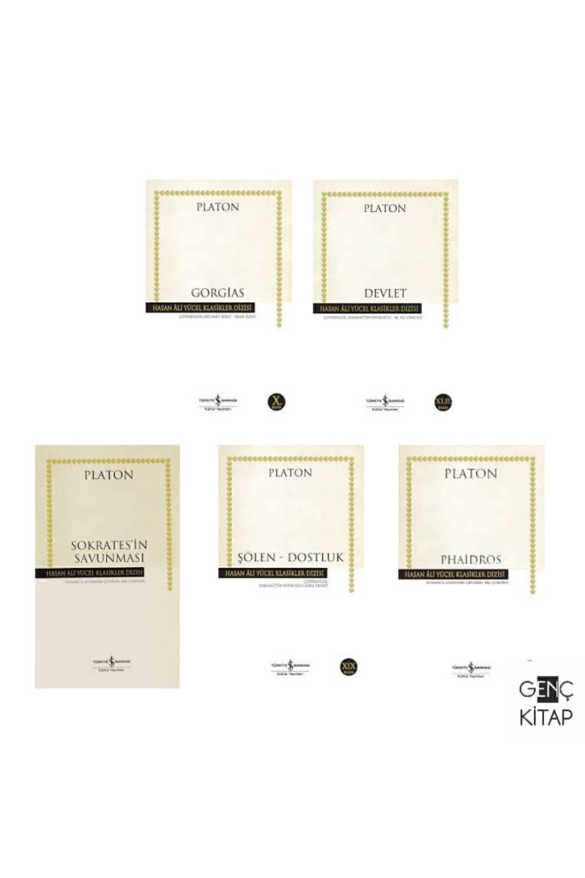 Türkiye İş Bankası Kültür Yayınları Platon 5 Kitap Set Iş Bankası Hasan Ali Yücel Klasikleri ...