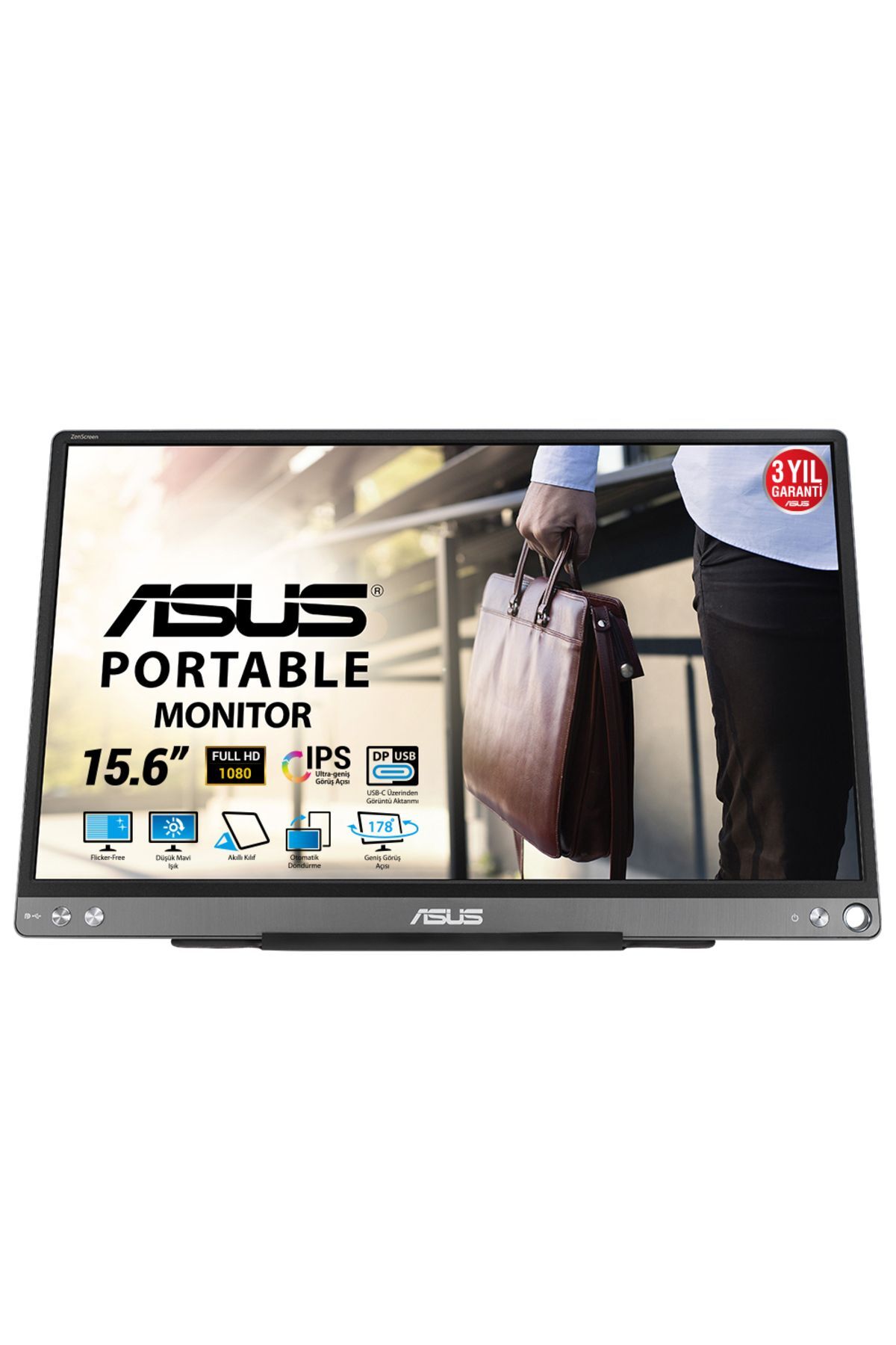ASUS Zenscreen Mb16ace 15.6" 5ms 60hz Flicker-free Ips Full Hd ...