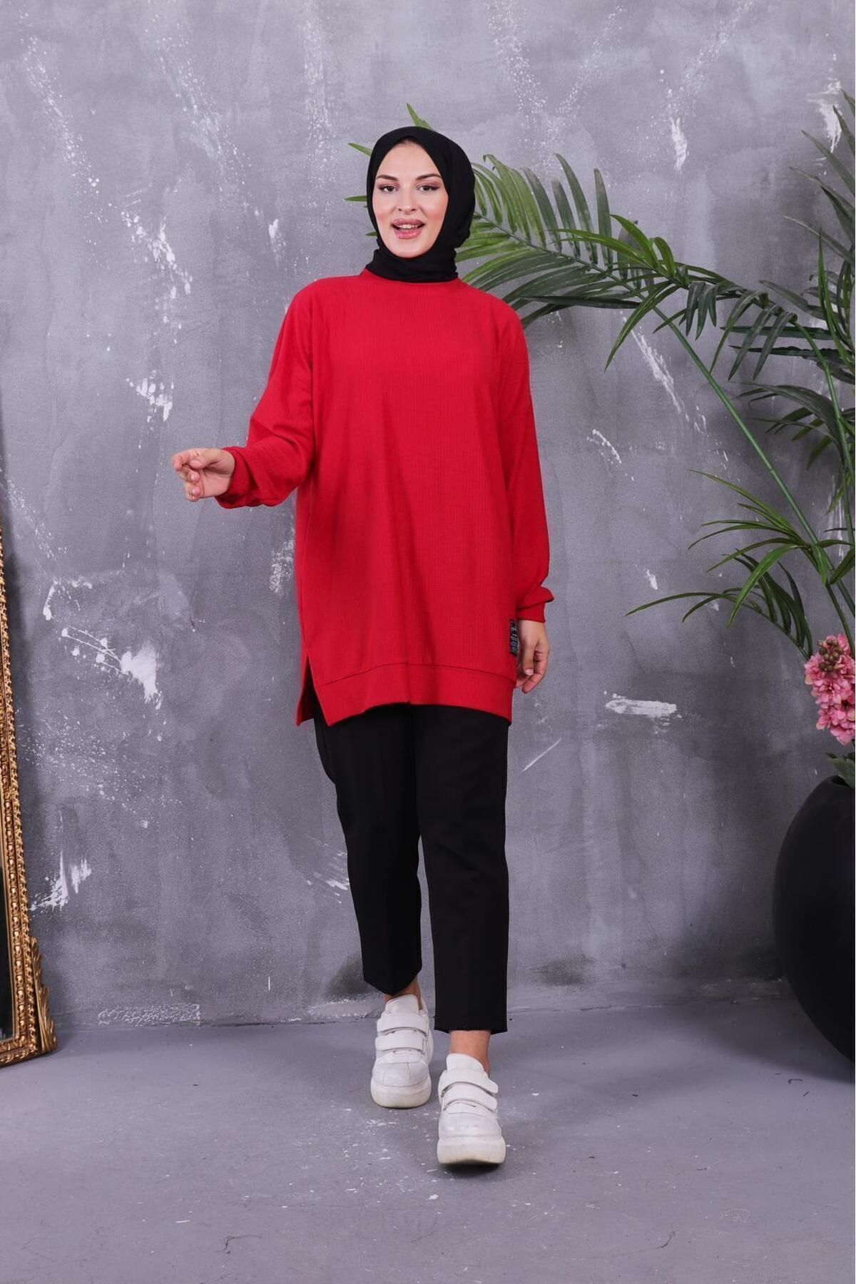 sofy BÜRÜMCÜK KUMAŞ ARMALI YIRTMAÇLI TESETTÜR TUNİK Fiyatı, Yorumları ...